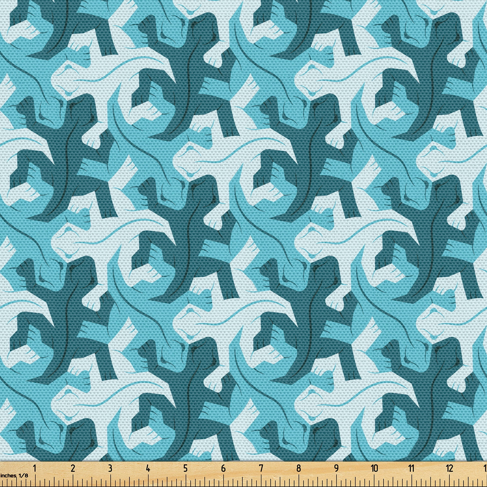 Ambesonne Salamander Fabric by the Yard Upholstery, Reptile Animal ...