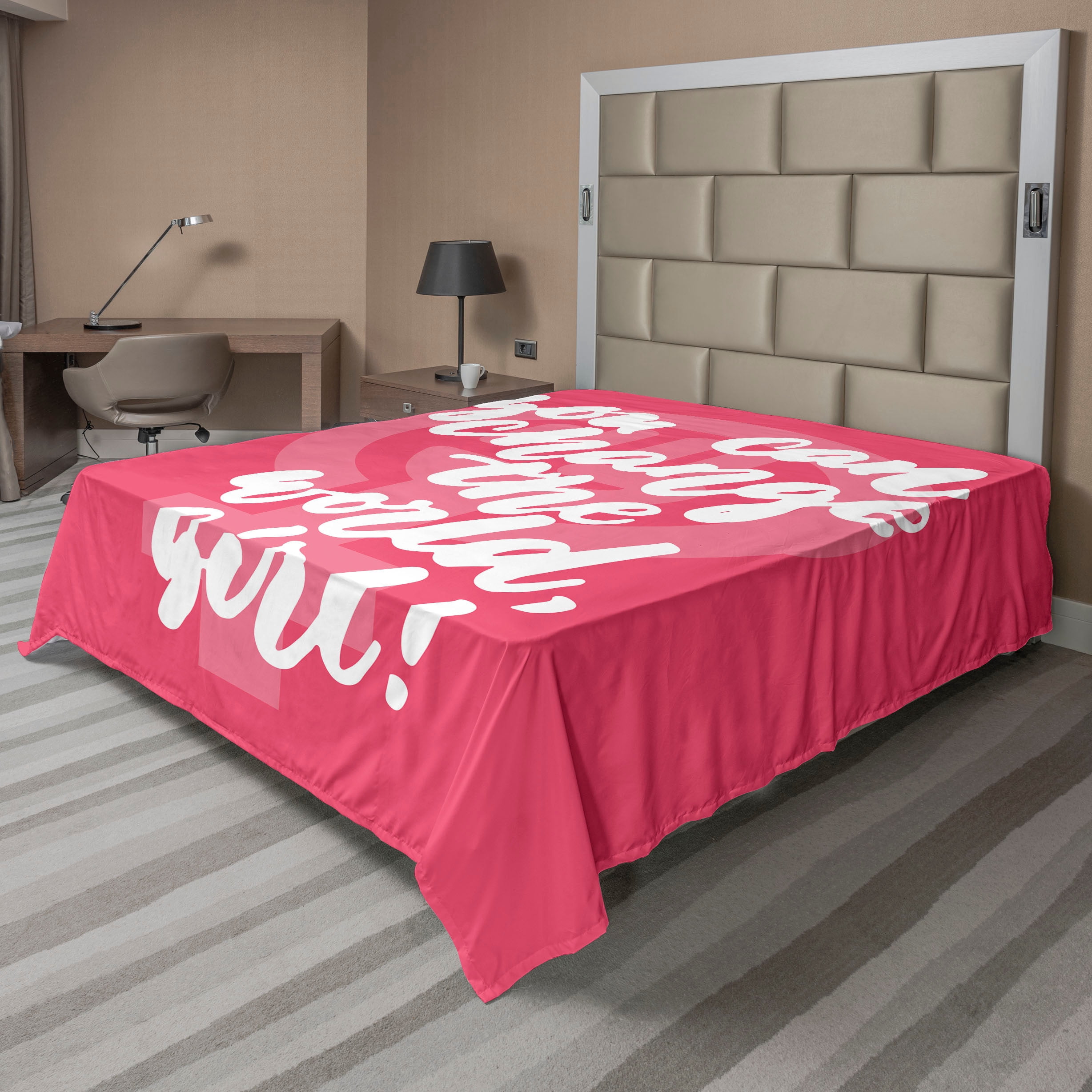 Ambesonne Saying Flat Sheet, Art You Can Change the World, King Size ...