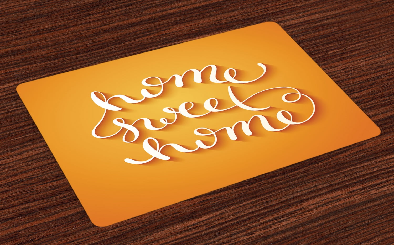 Ambesonne Saying Place Mats Set of 4, Home Related Calligraphy ...