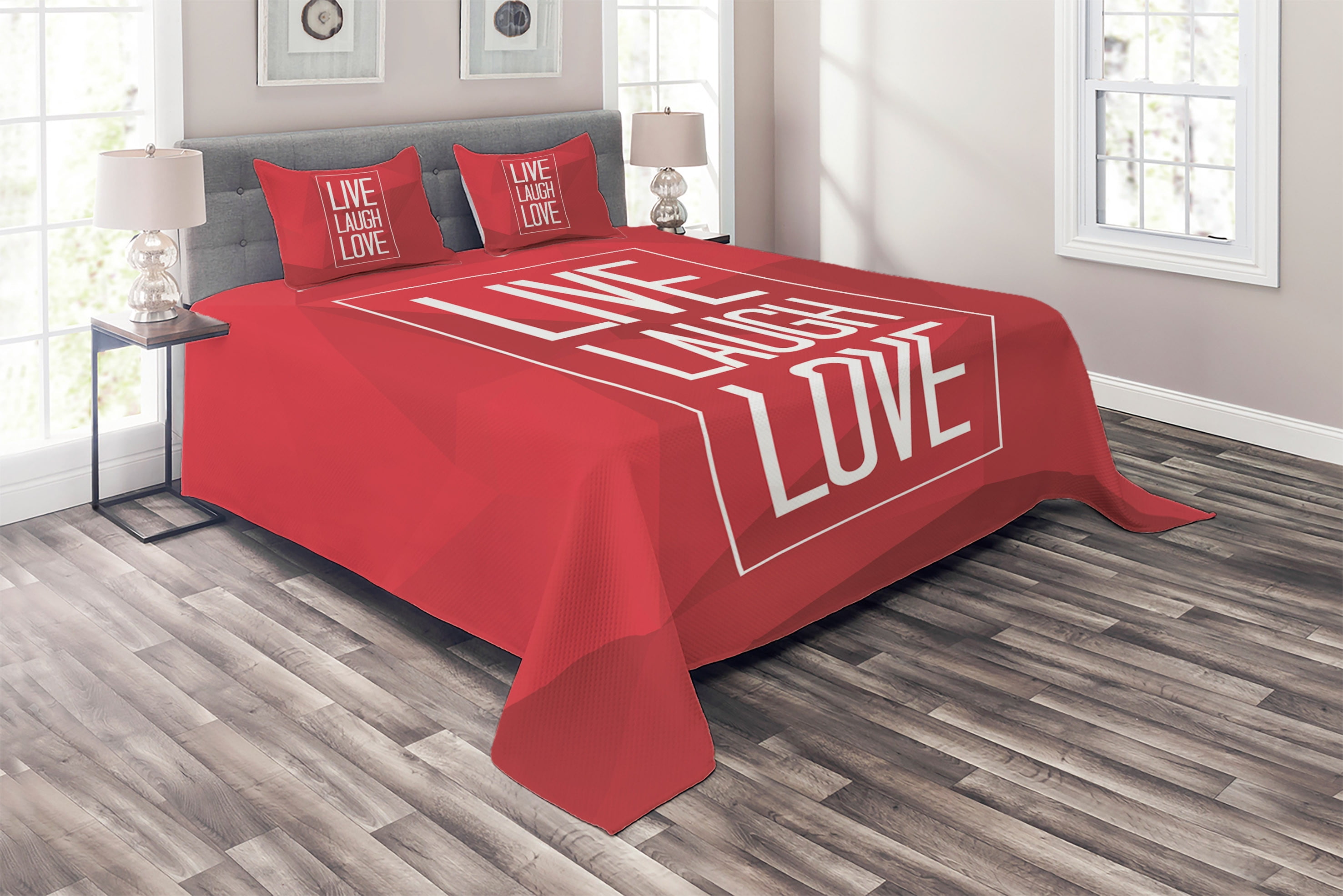 Ambesonne Saying Quilted Coverlet 3 Pcs, Motivation Boost, King Size ...