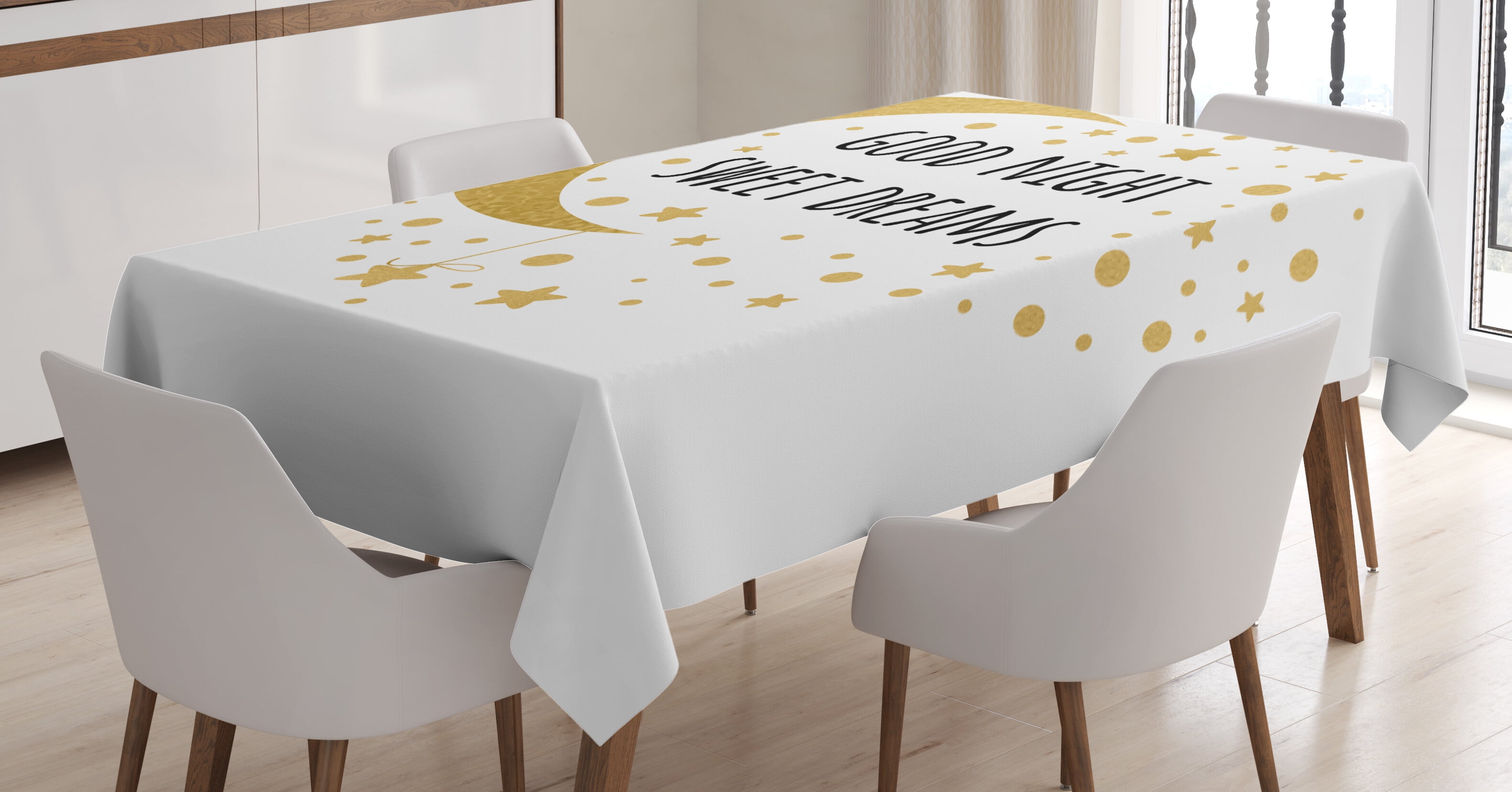 Ambesonne Saying Tablecloth Rectangular Table Cover, Cheerful ...