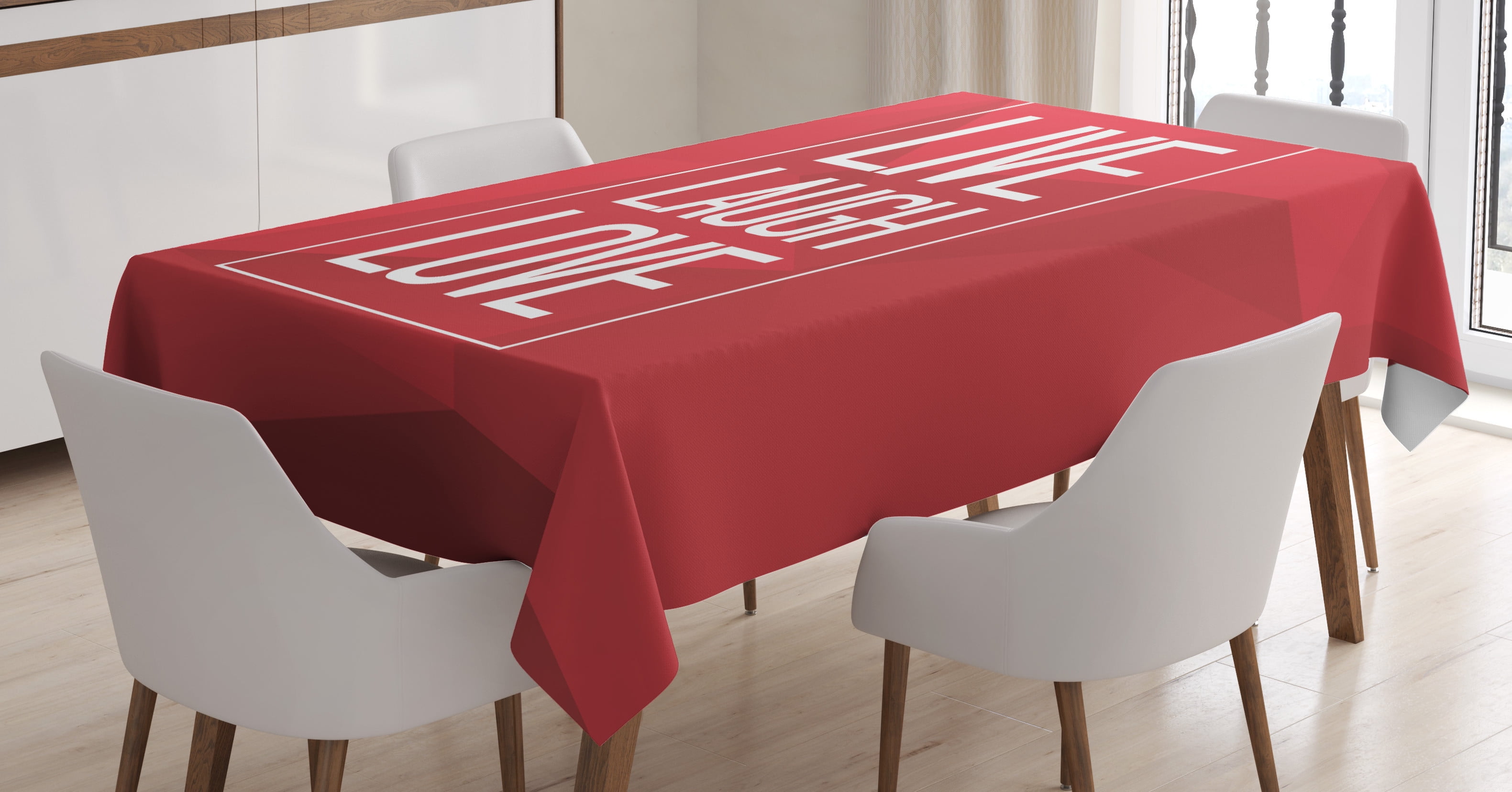 Ambesonne Saying Tablecloth Rectangular Table Cover, Motivation Boost ...