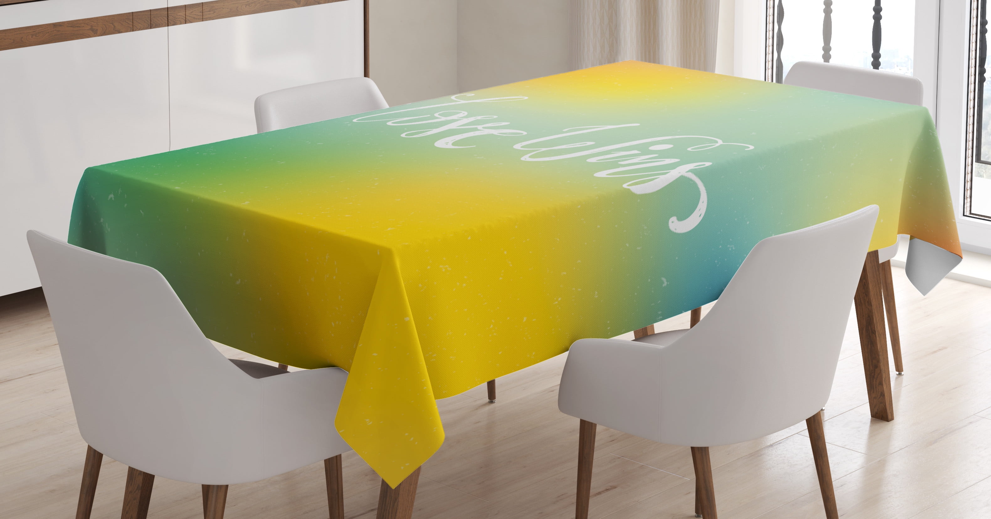 Ambesonne Saying Tablecloth Rectangular Table Cover, Romantic LGBT ...