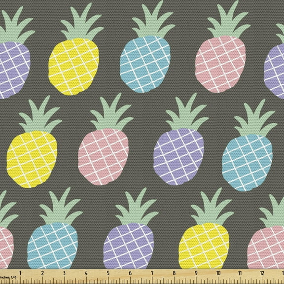 Ambesonne Mountain Fabric by the Yard Upholstery, Colorful Abstract ...