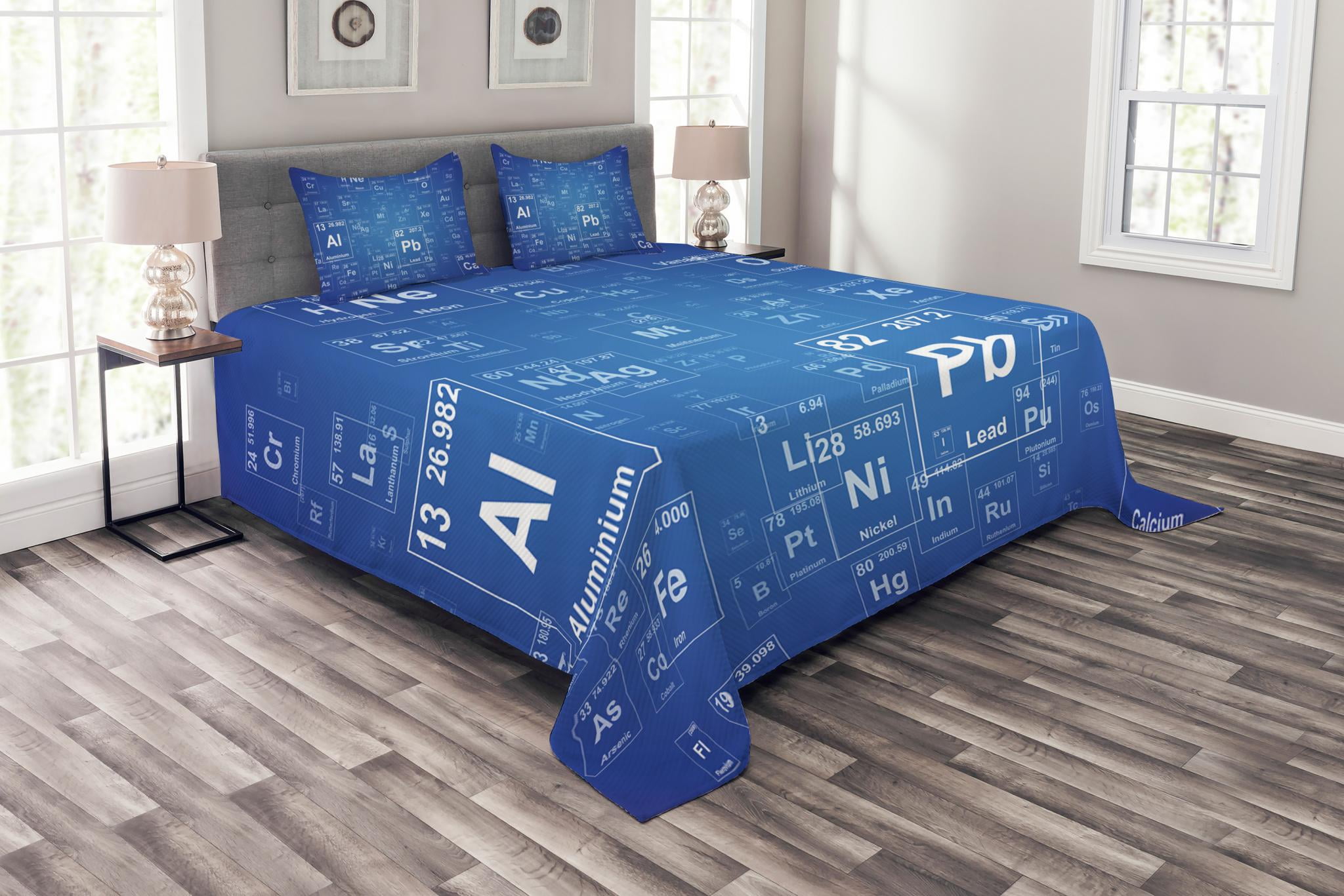 Ambesonne Science Quilted Bedspread Set 3 Pcs, Tv Show Theme Chemistry ...