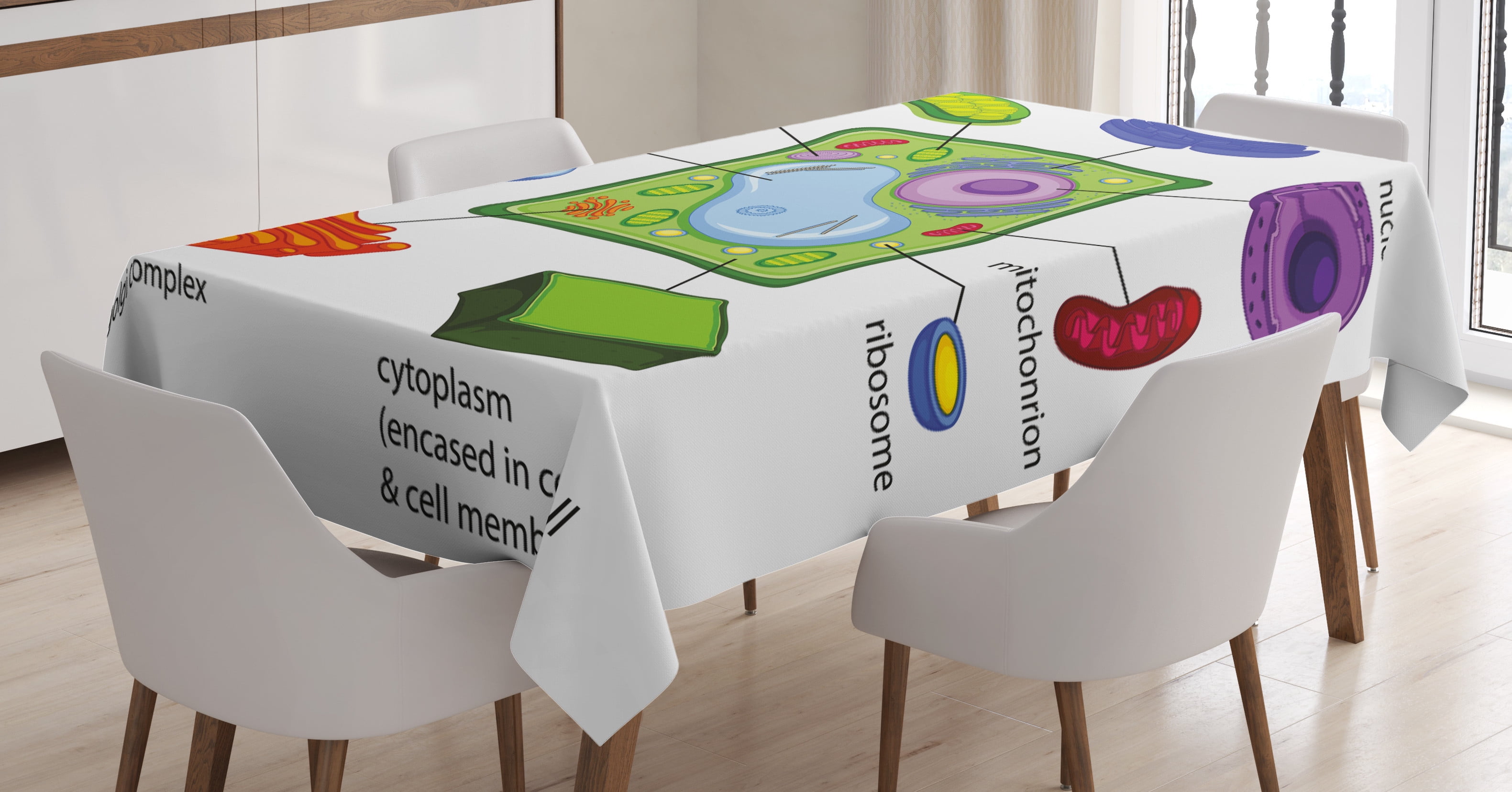 Ambesonne Science Tablecloth Rectangular Table Cover, Cartoon Science ...