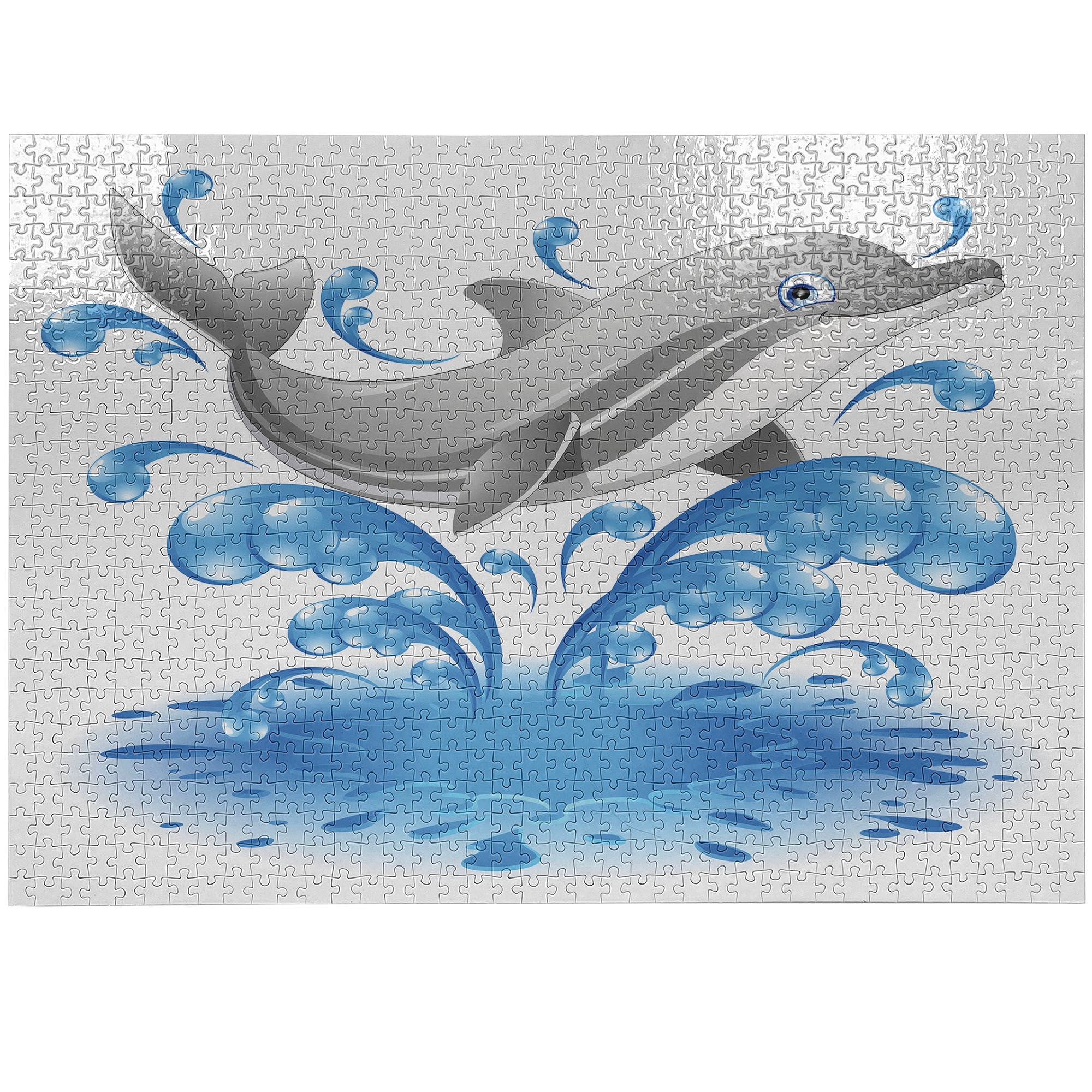 Ambesonne Sea Animals Jigsaw Puzzle, Animal Sealife Cartoon, Heirloom ...