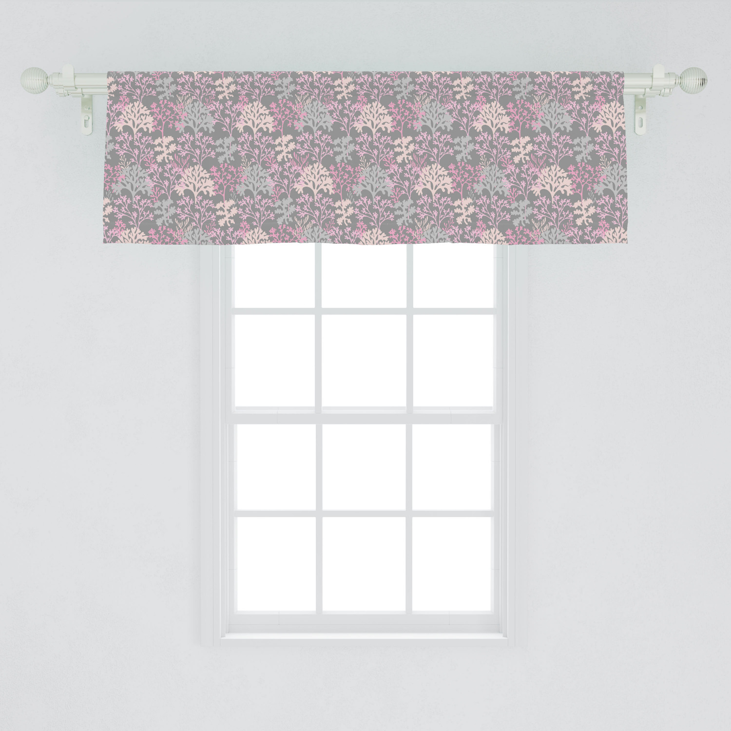 Ambesonne Under the Sea Window Valance, Coral Reef Underwater ...