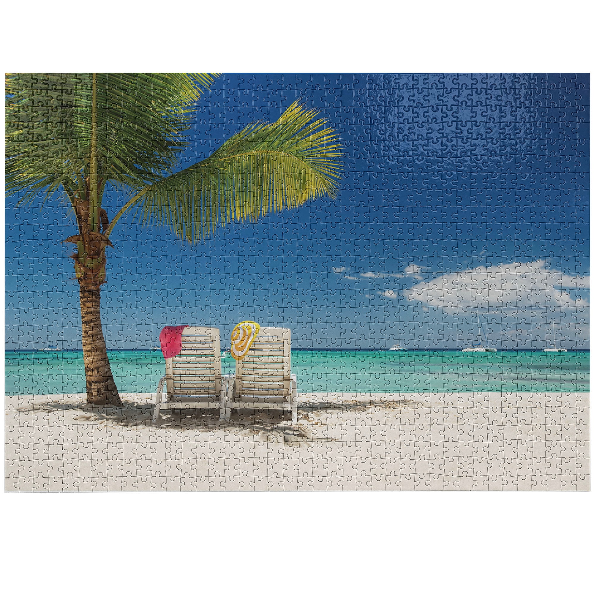 Ambesonne Seaside Jigsaw Puzzle, Relaxing Panorama Sea, Heirloom ...
