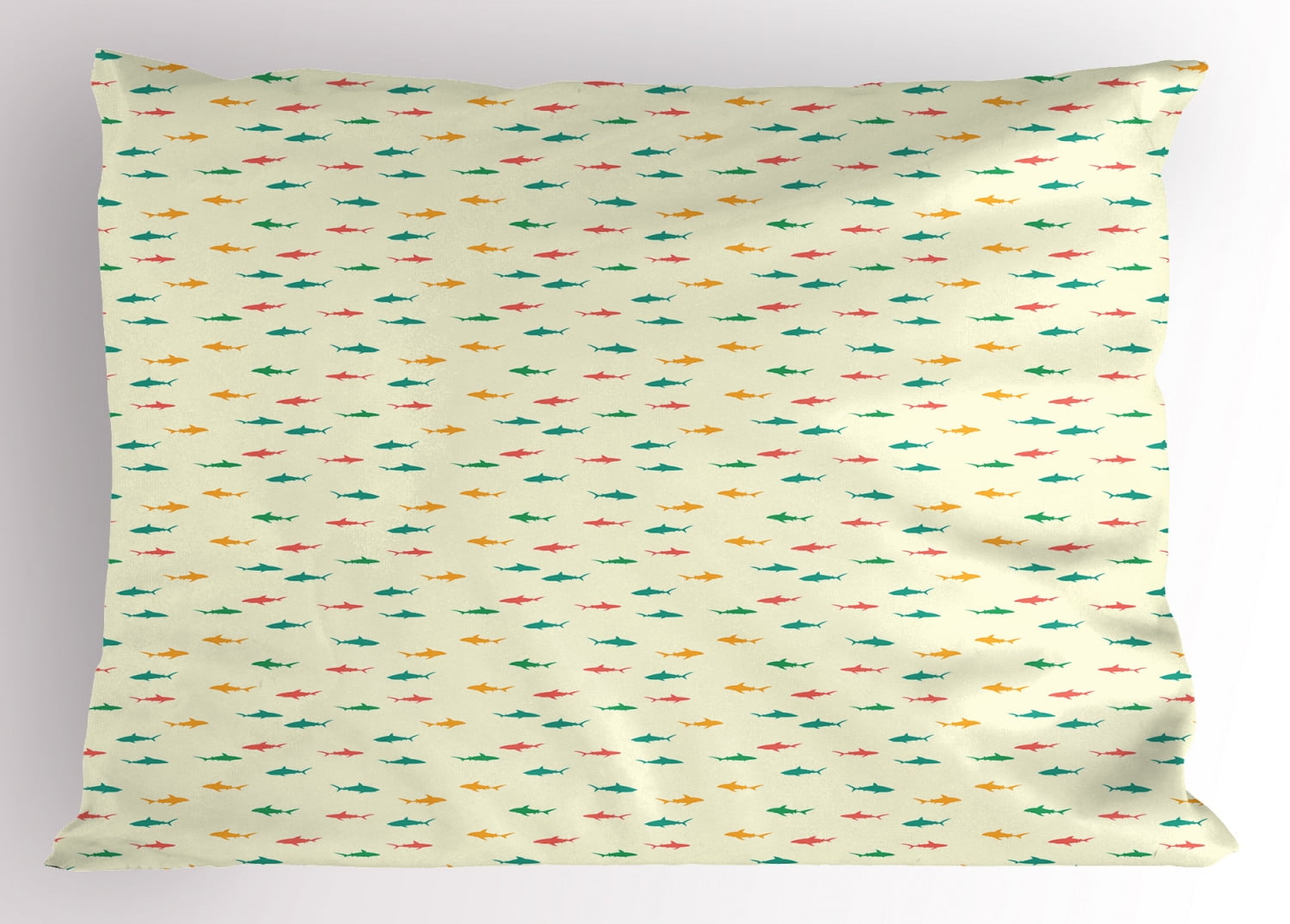 Ambesonne Shark Pillow Sham, Colorful Wildlife, 36" X 20", Multicolor ...