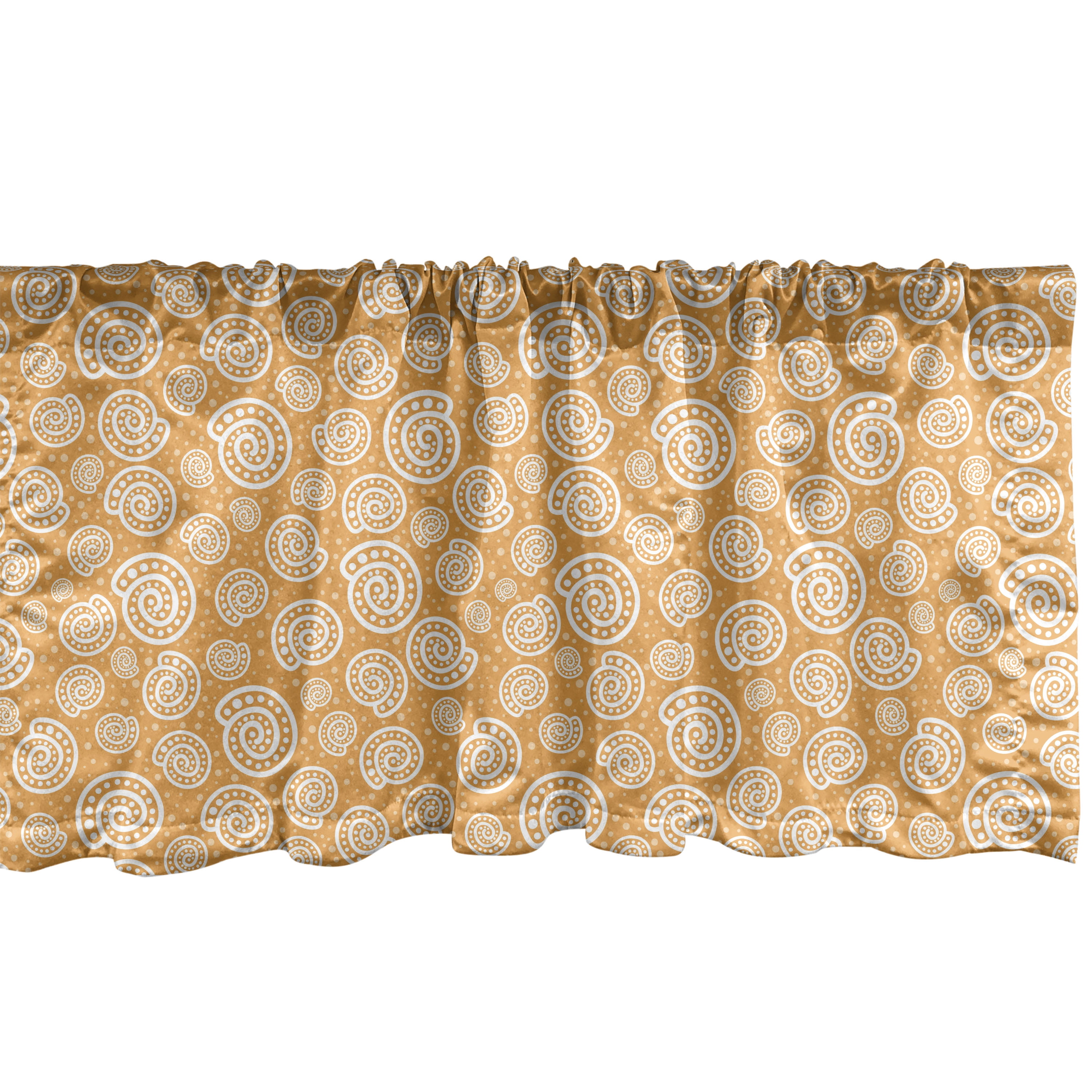 Ambesonne Shells Window Valance, Moon Snail Illustration Formed by Dots ...