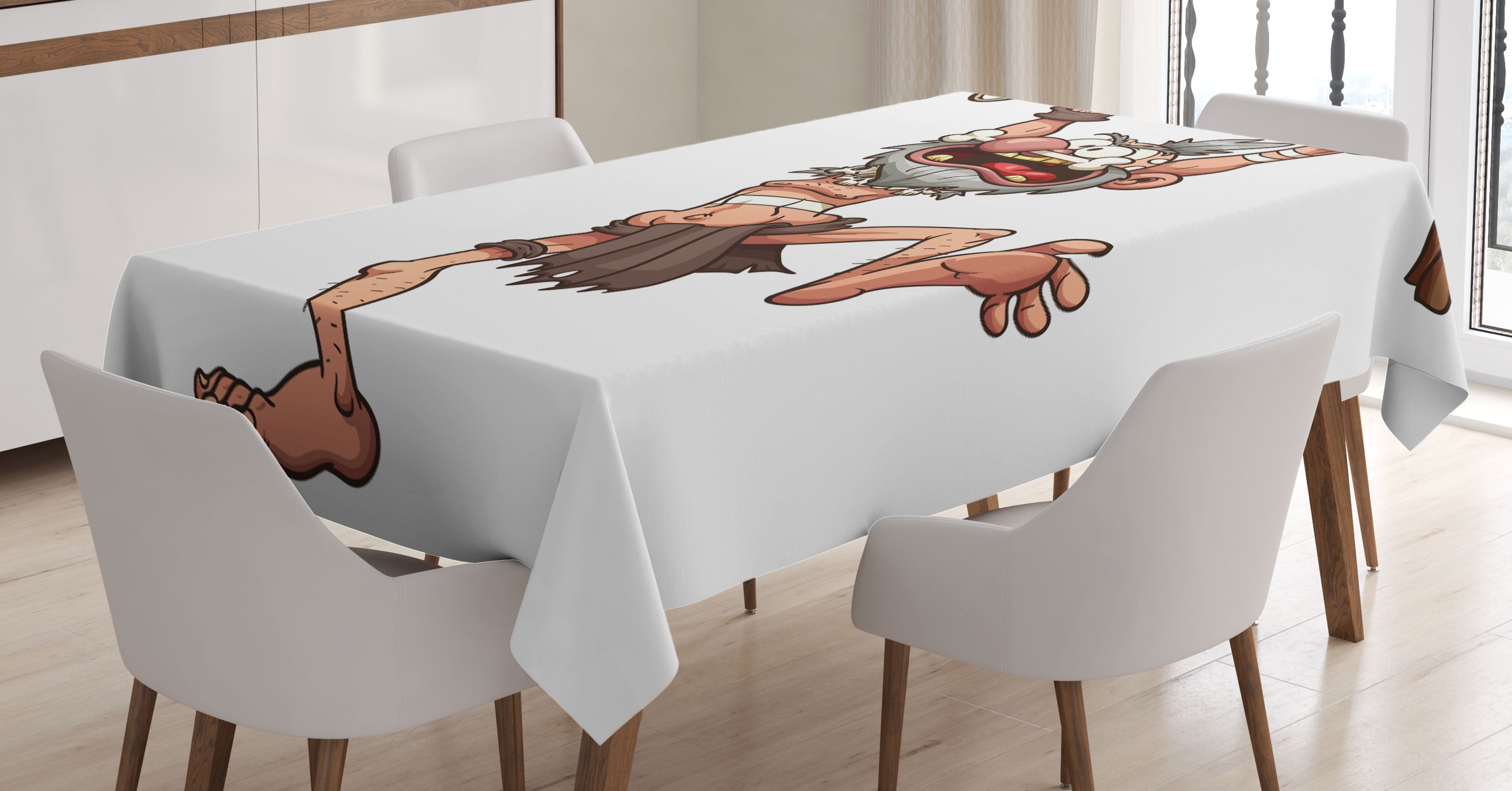 Ambesonne Skull Tablecloth Rectangular Table Cover, Witch Doctor ...