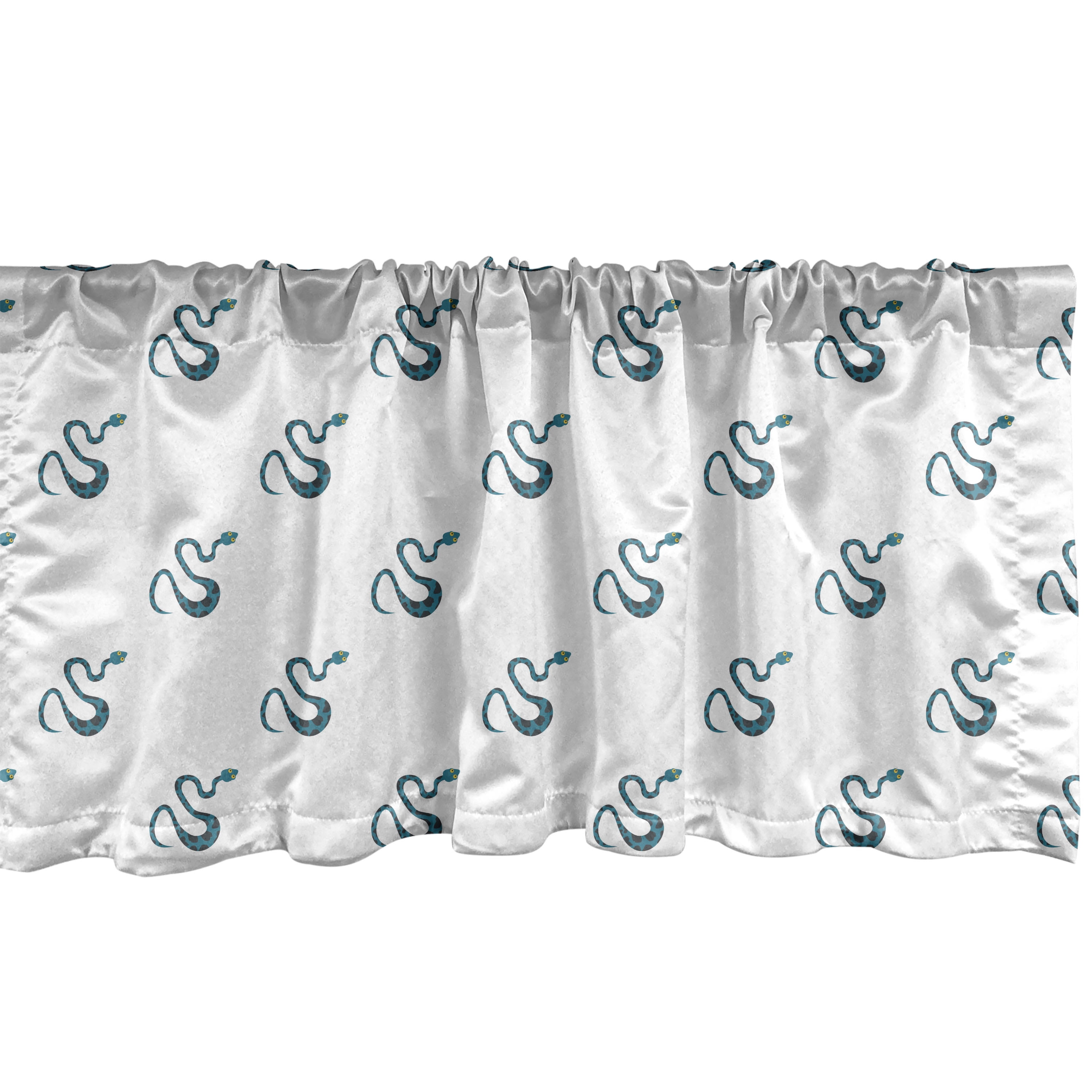 Ambesonne Snake Window Valance, Crawling Dotted Snakes Art, 54" X 18 ...