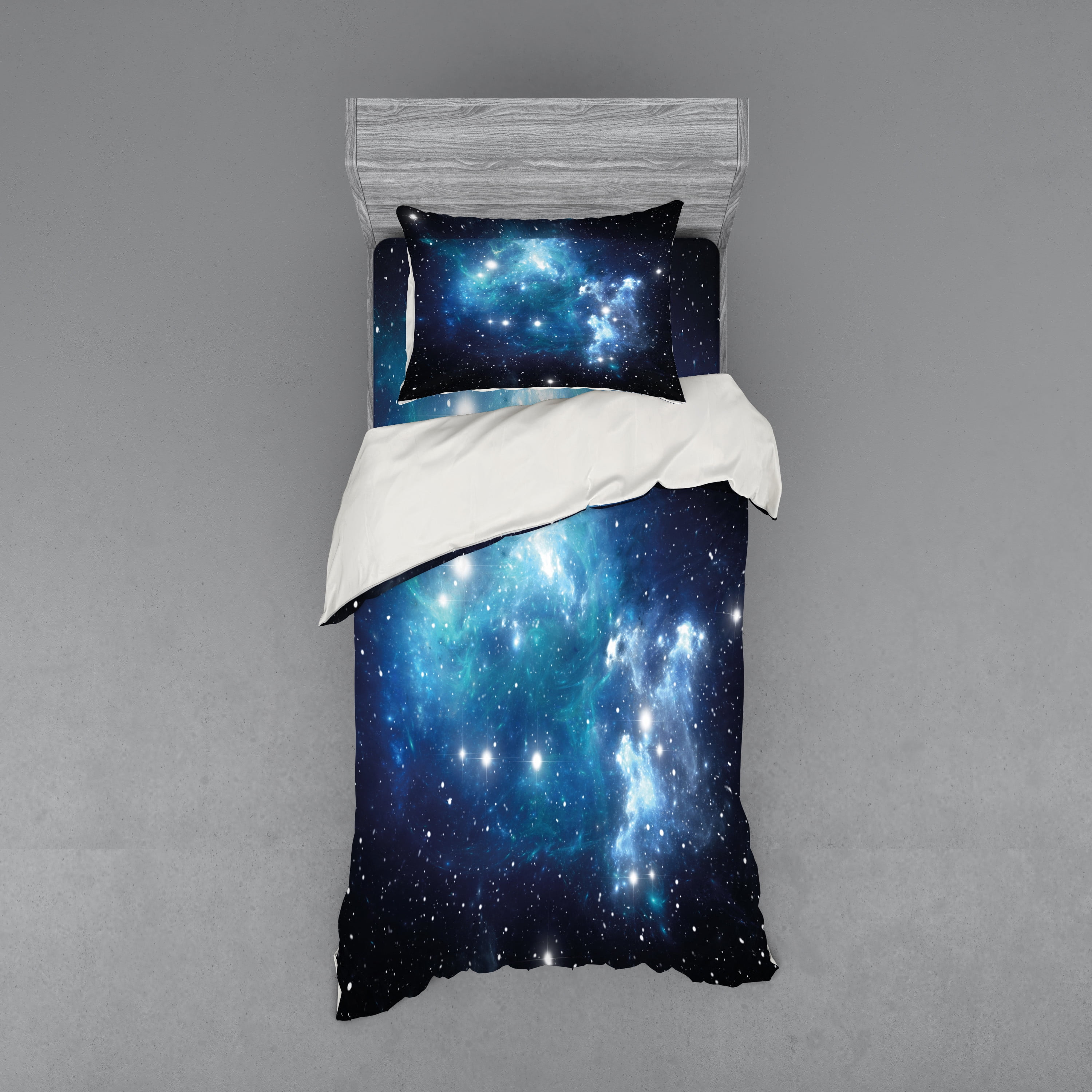 Ambesonne Space Bedding Set 3 Pcs, Supernova Stars, Twin XL, Blue ...
