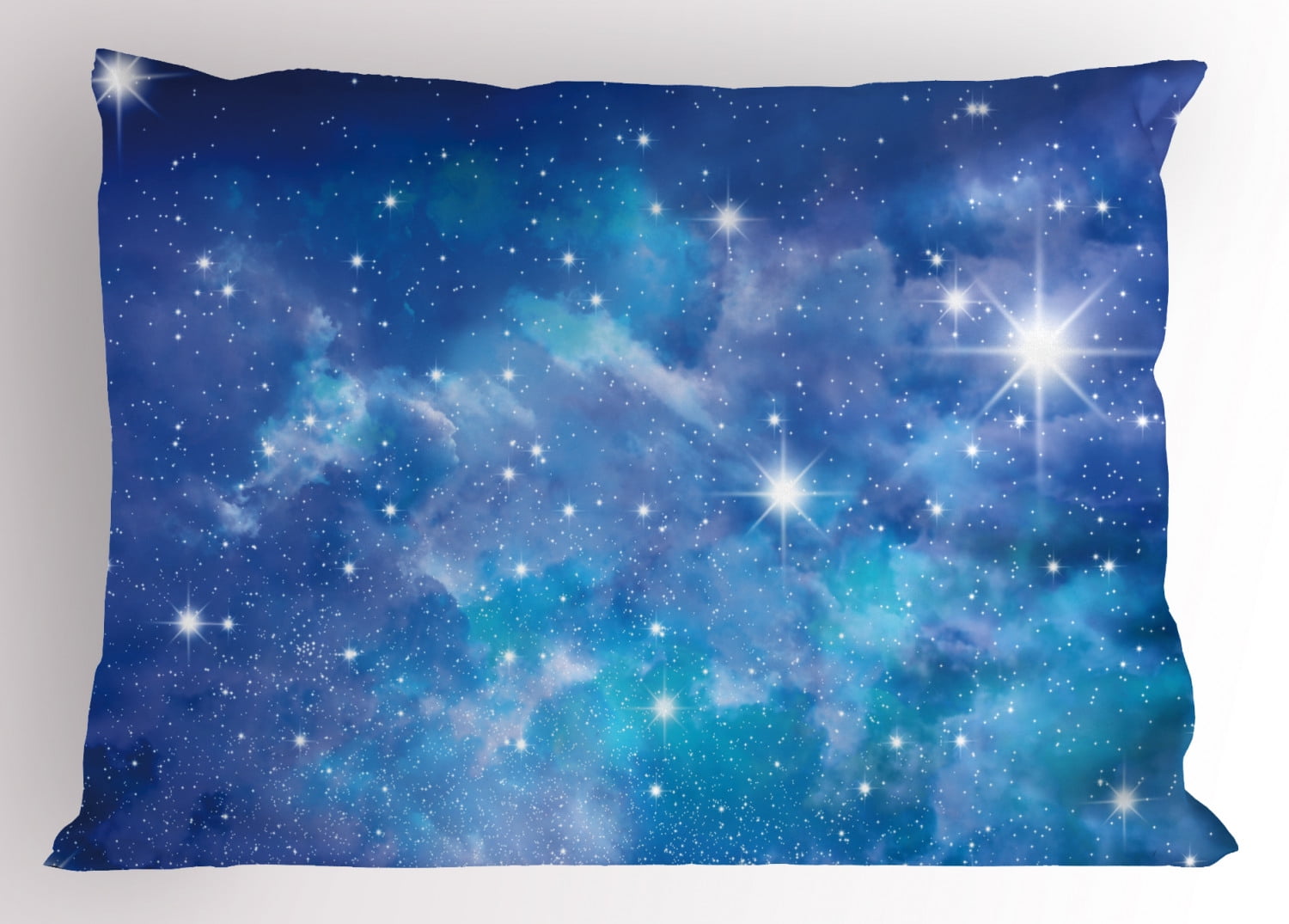 Ambesonne Space Pillow Sham, Planet Star Clusters, 26" X 20", Purple ...
