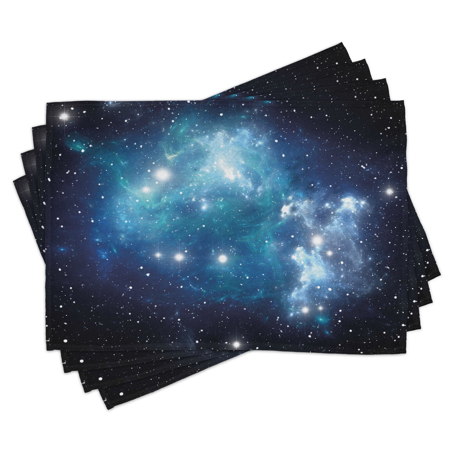 Ambesonne Space Place Mats Set of 4, Supernova Stars, Standard Size ...