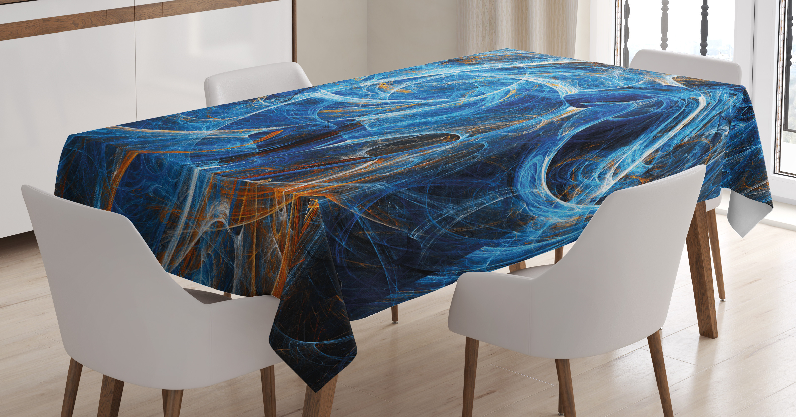 Ambesonne Space Tablecloth Rectangular Table Cover, Science Ficton ...
