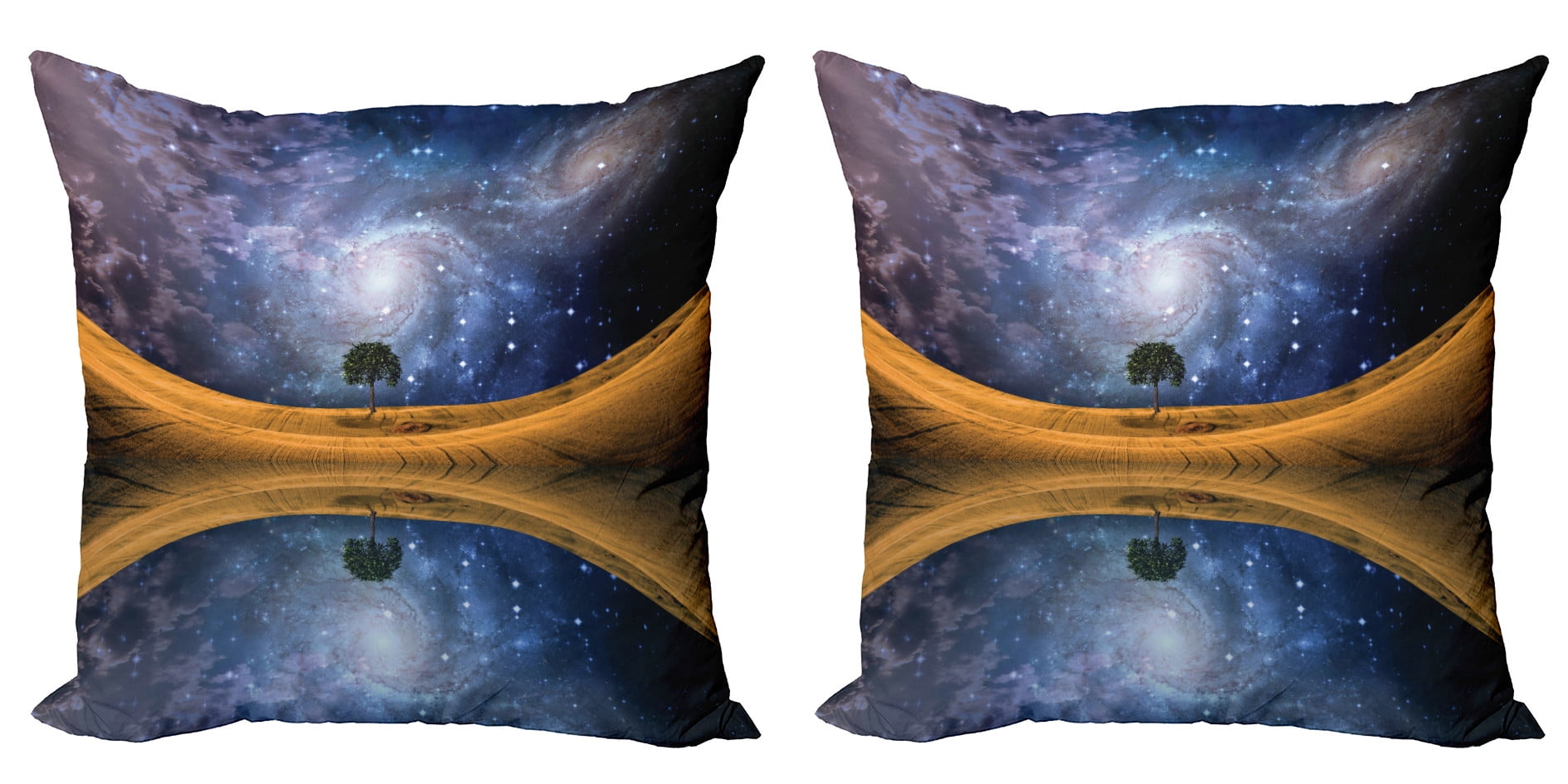Ambesonne Space Throw Pillow Cover 2 Pack, Galaxy with Star Meteors, 24 ...