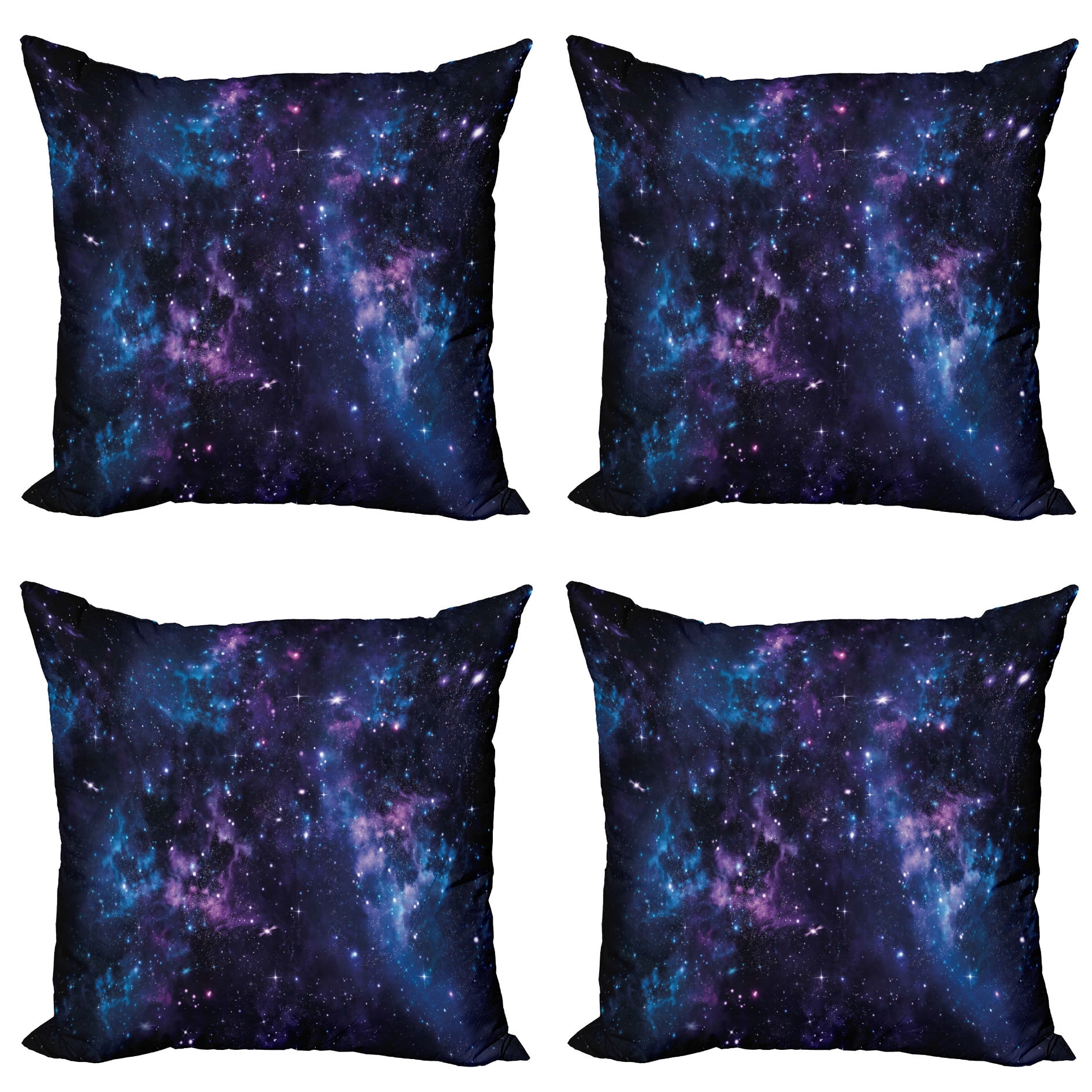 Ambesonne Space Throw Pillow Cover 4 Pack, Sky with Star, 20", Dark ...