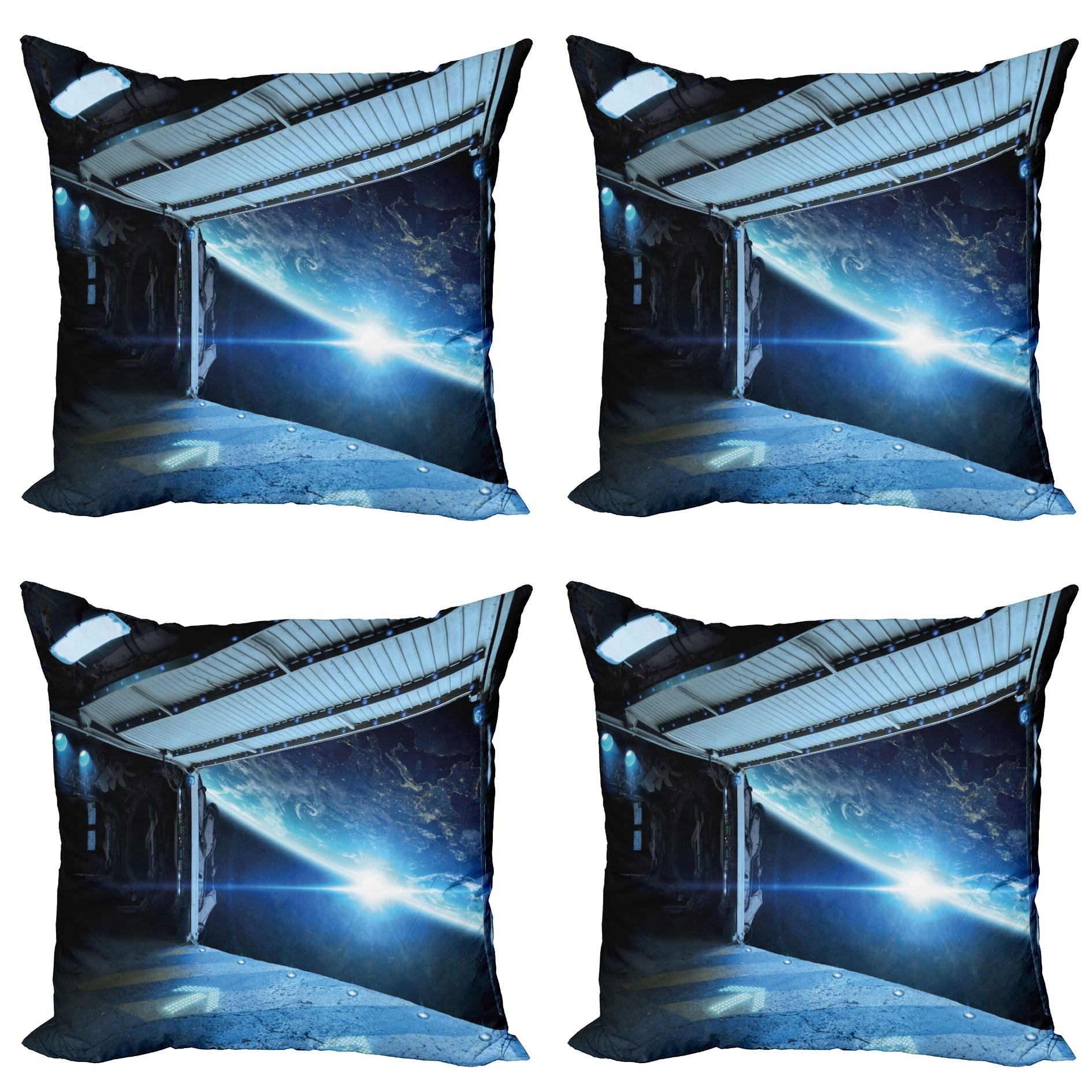 Ambesonne Space Throw Pillow Cover 4 Pack, Stars Galactic Journey, 20 ...