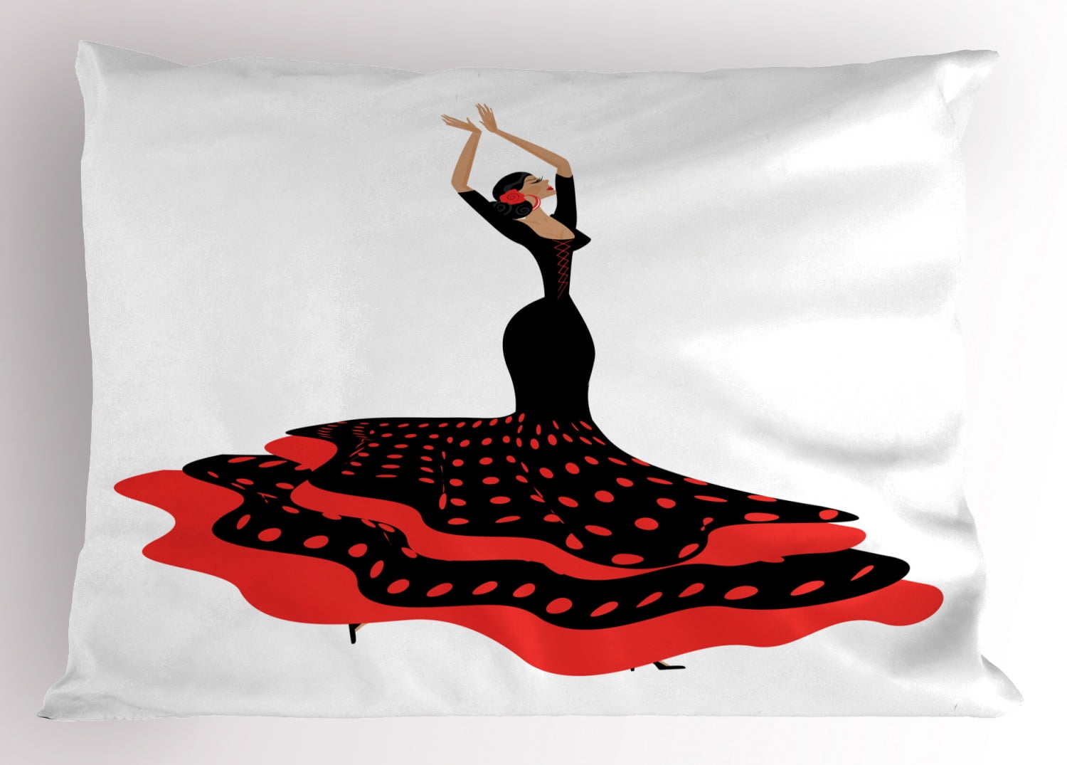 Ambesonne Spanish Pillow Sham, nco Woman Folkloric, 36" X 20", Charcoal ...