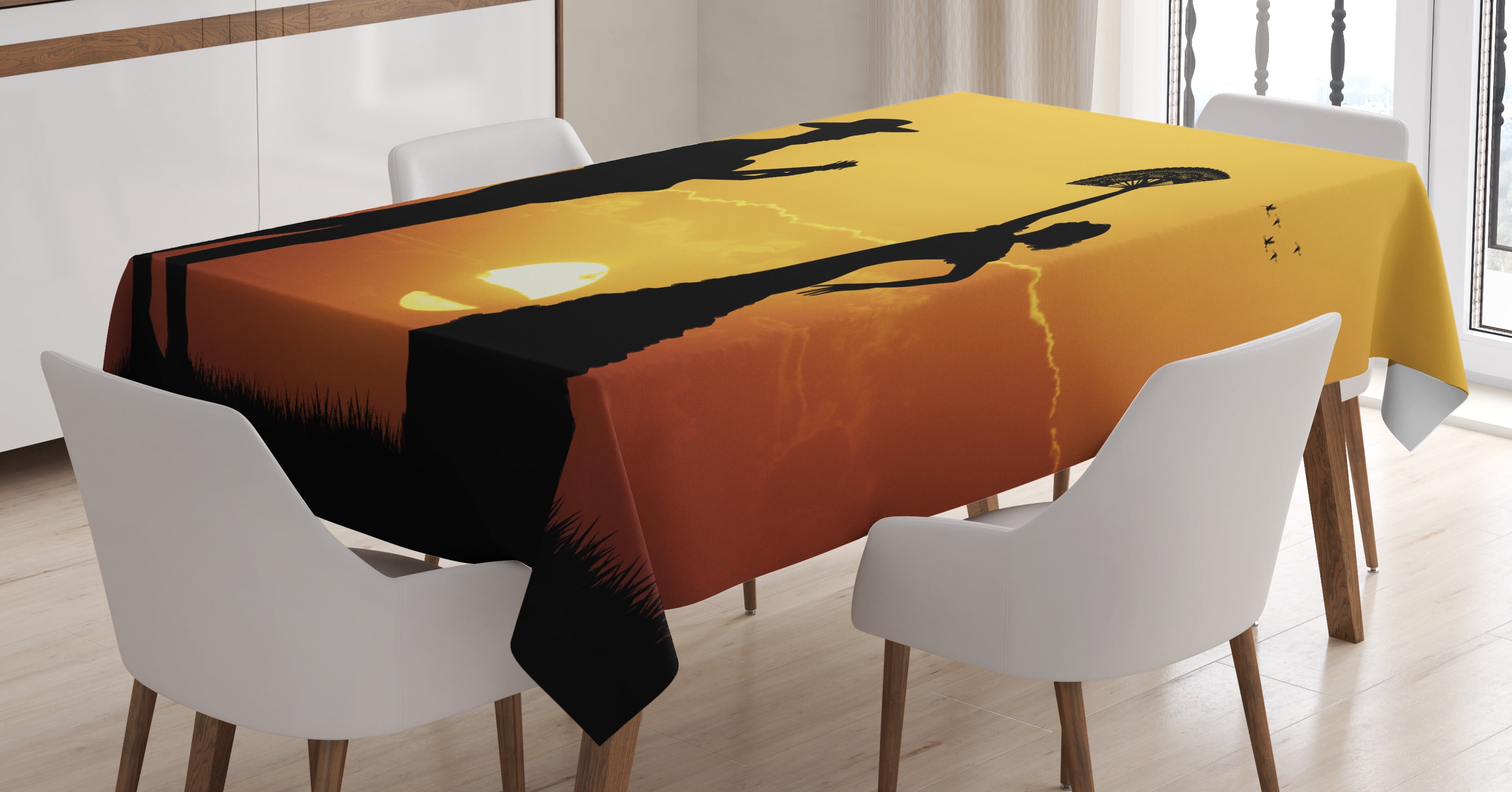 Ambesonne Spanish Tablecloth Rectangular Table Cover, Flamenco Dancer ...