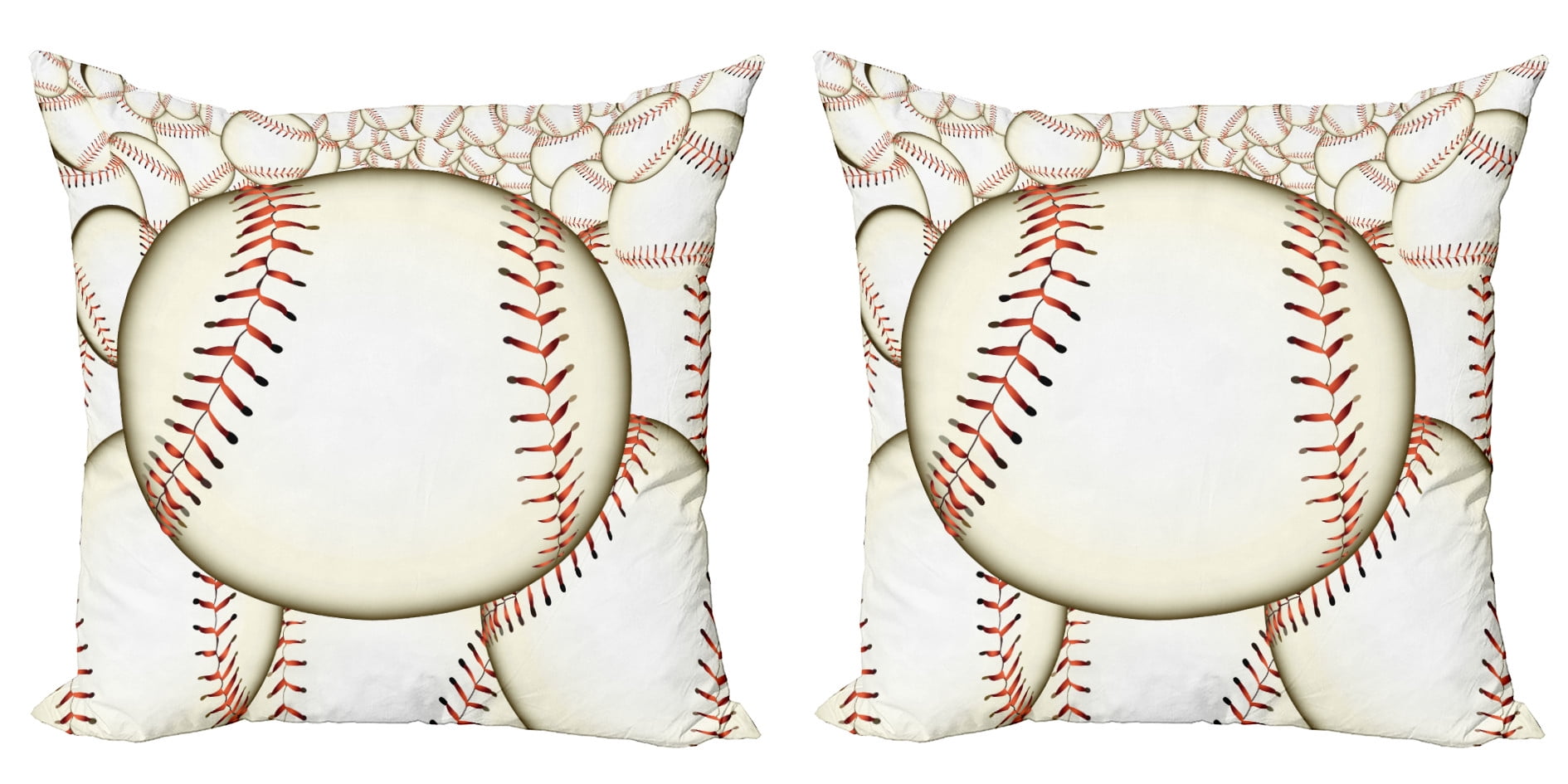 Ambesonne Sports Throw Pillow Cover 2 Pack, Baseball Ball Pattern, 24 ...