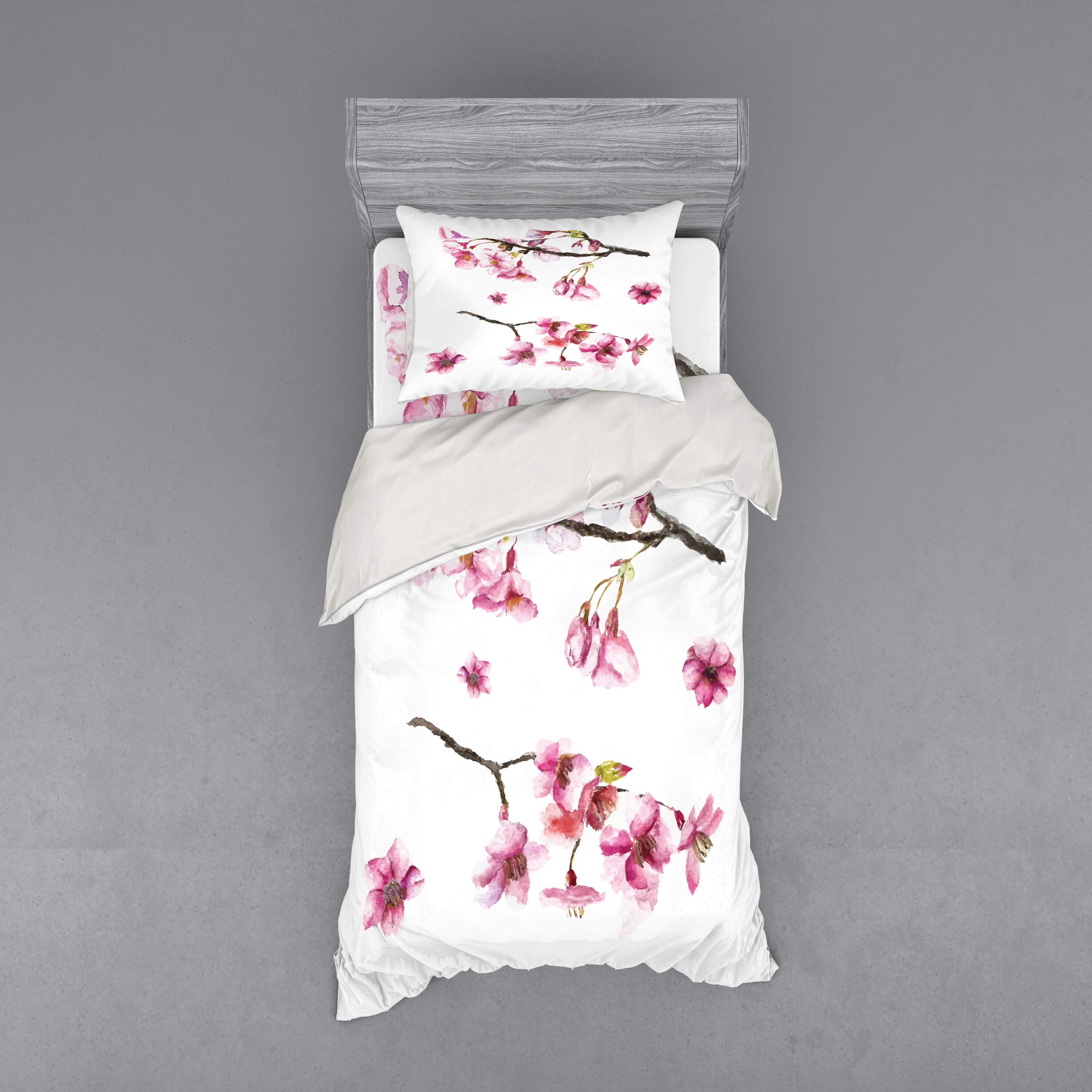 Ambesonne Spring Bedding Set 3 Pcs, Watercolor Art Flower, Twin XL ...