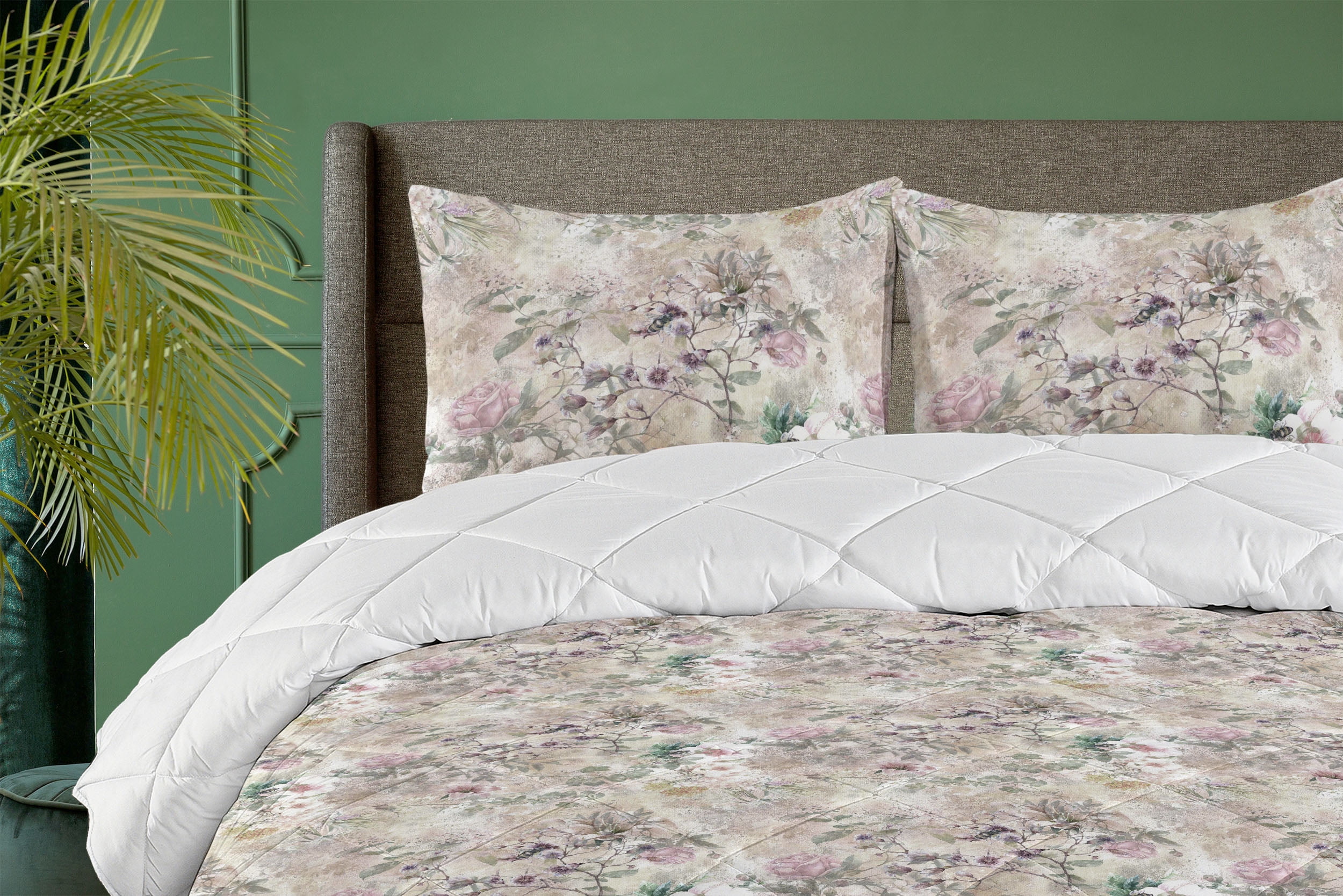 Ambesonne Spring Down Alternative Quilt Comforter, Blooming Branches ...