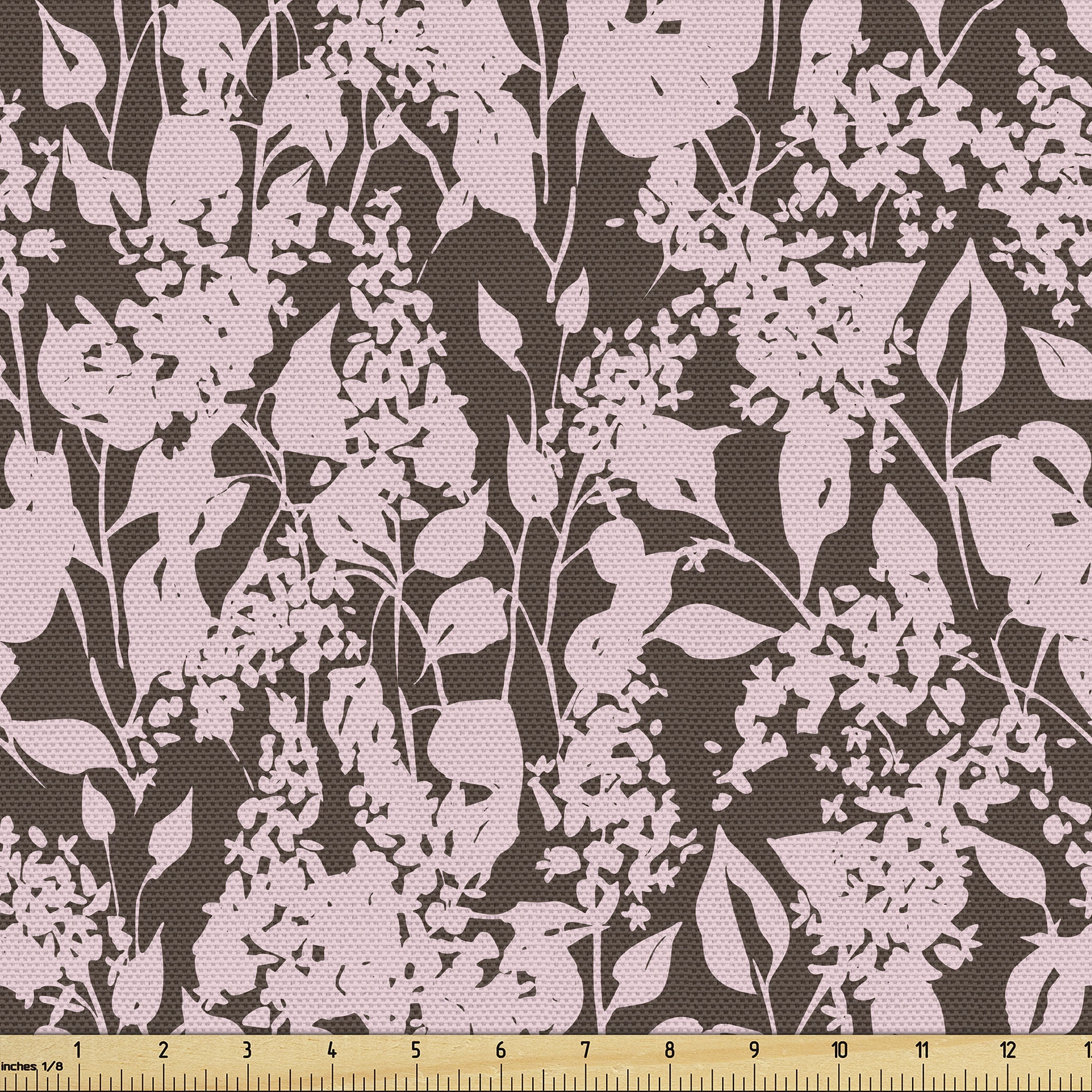 Ambesonne Spring Fabric by the Yard Upholstery, Lilac Flowers Pattern ...