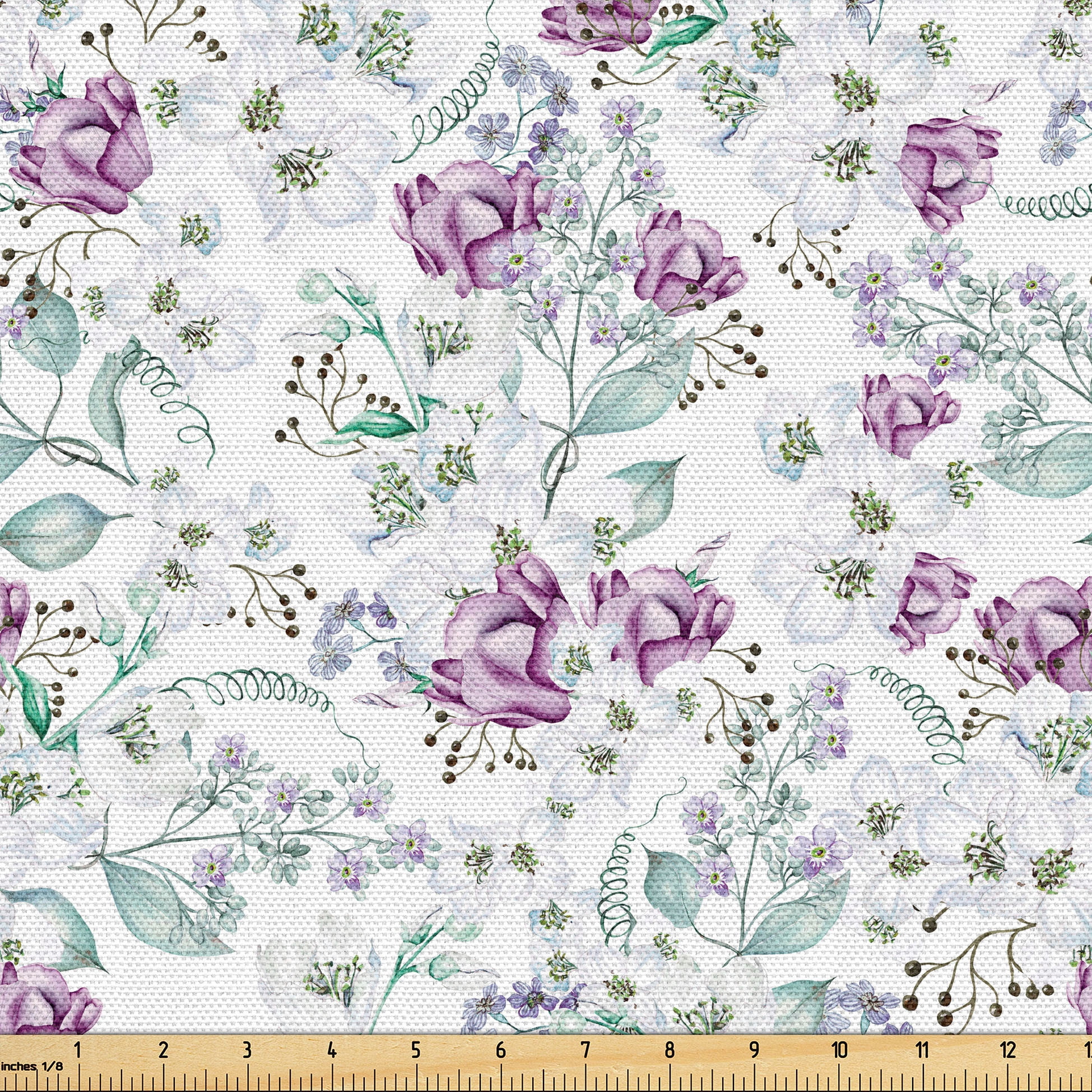 Ambesonne Spring Floral Fabric by the Yard Upholstery, Cherry Blossom ...