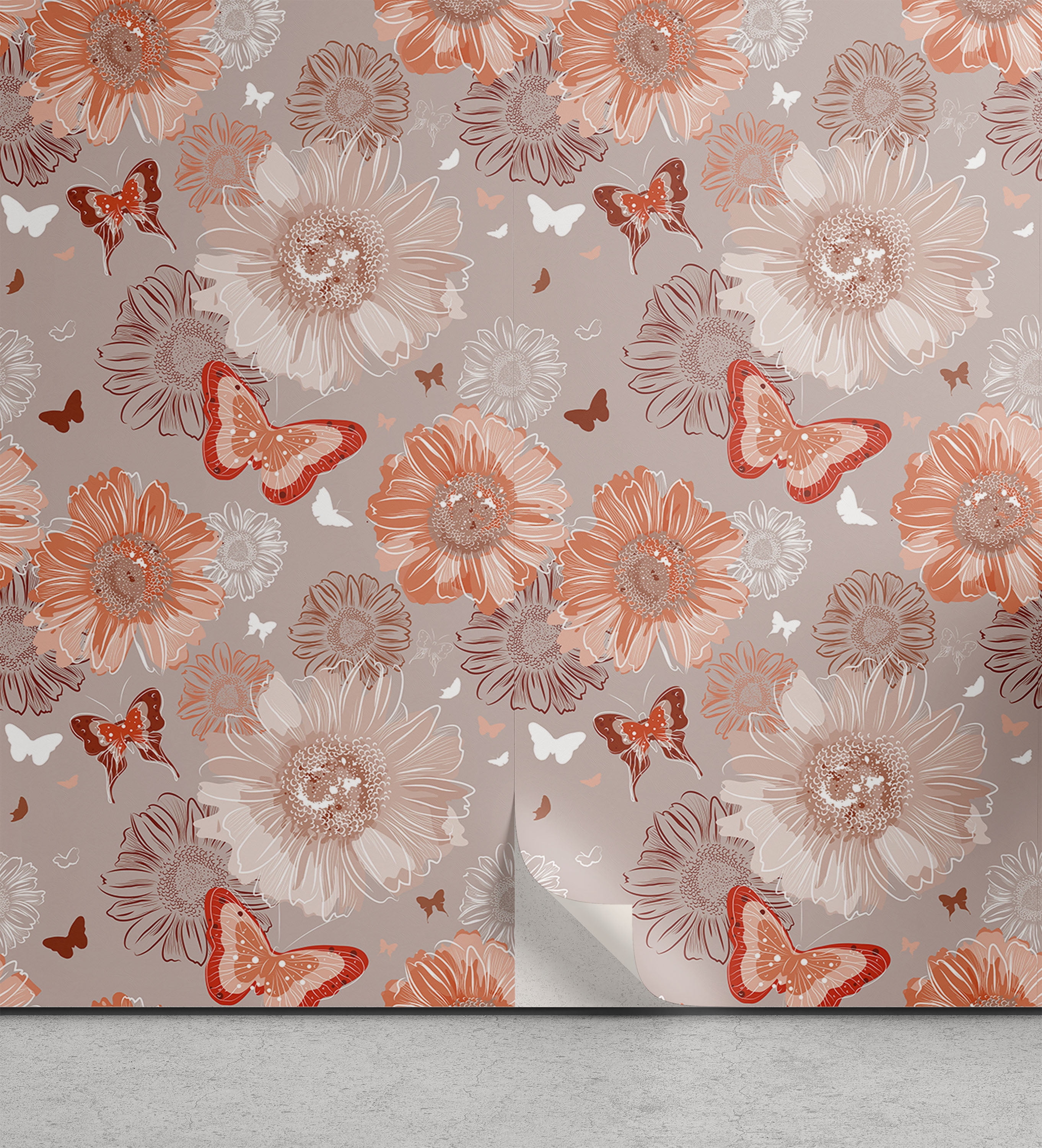 Ambesonne Spring Peel & Stick Wallpaper for Home, Chamomiles ...