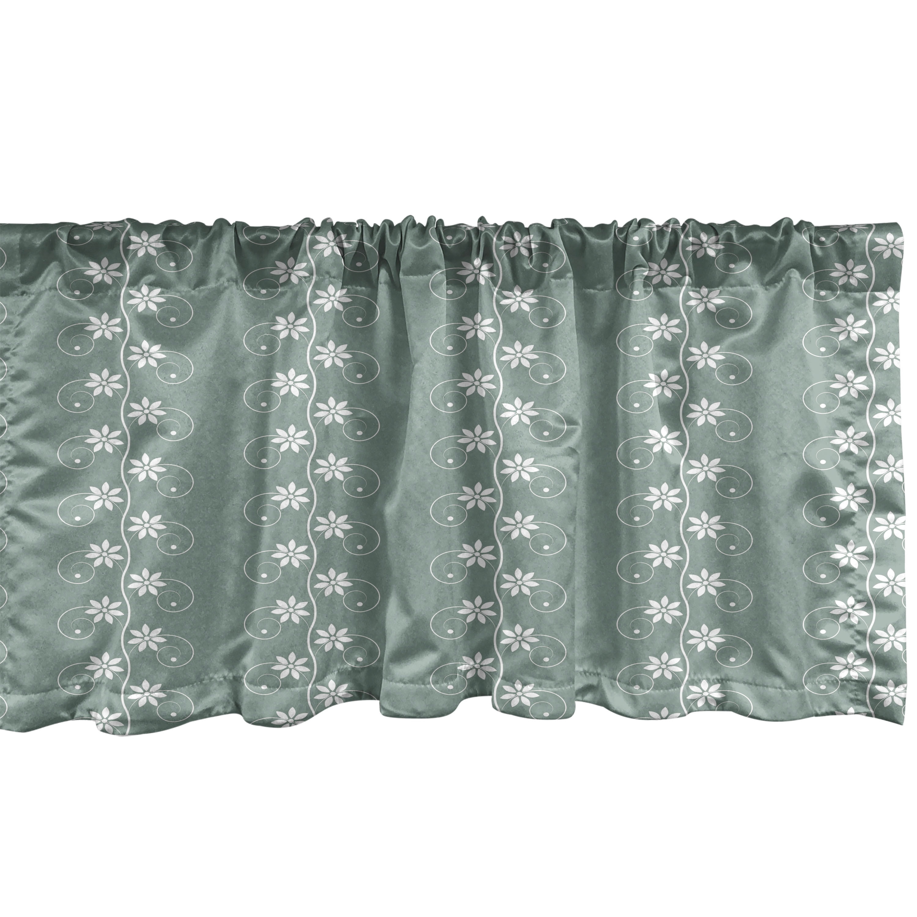 Ambesonne Spring Window Valance, Rococo Influences Essence, 54" X 12 ...