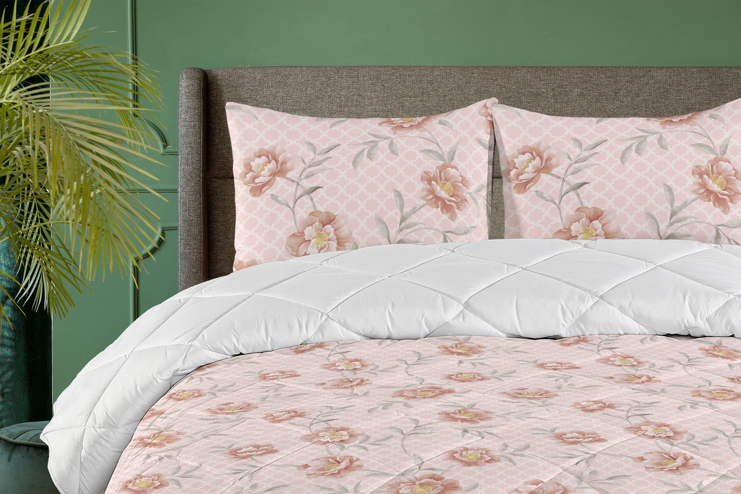 Ambesonne Springtime Down Alternative Quilt Comforter, Cottagecore ...