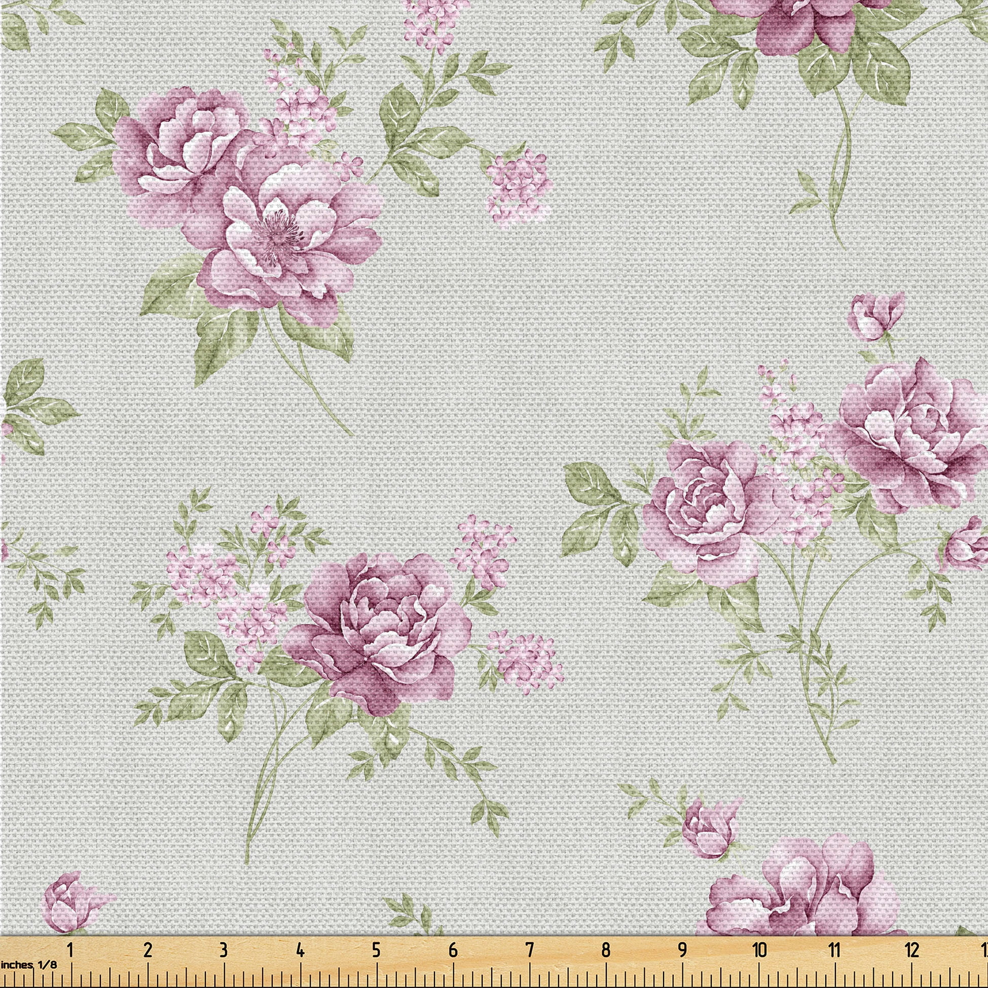 Ambesonne Springtime Fabric by the Yard Upholstery, Cottagecore Floral ...