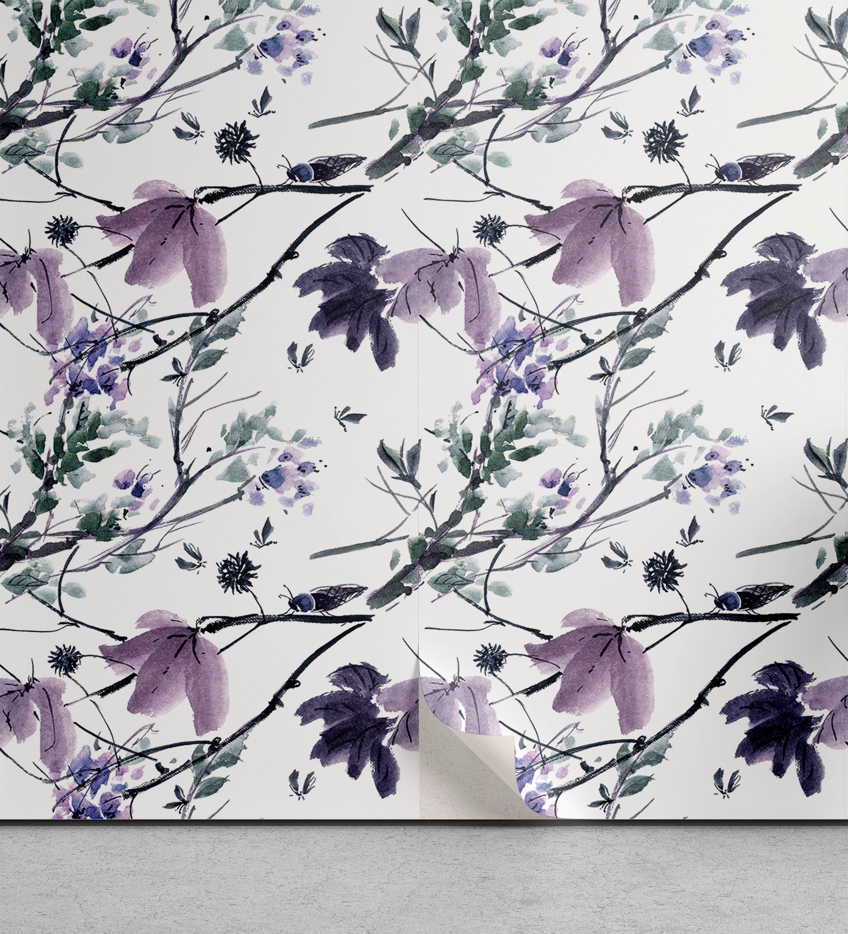 Ambesonne, Springtime Peel & Stick Wallpaper for Home, Romantic Flower ...
