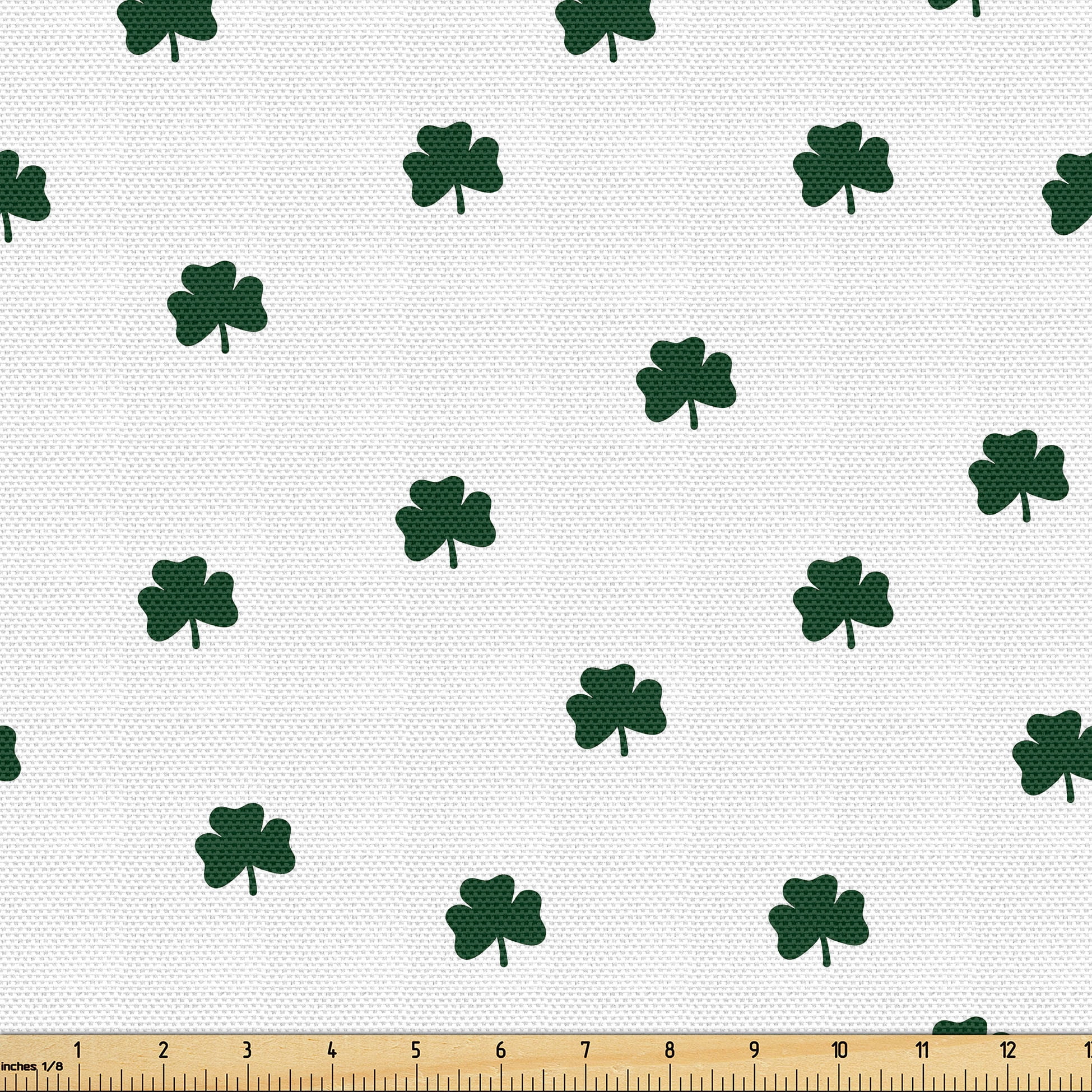 Ambesonne St. Patricks Day Fabric by the Yard Upholstery, Clovers Irish ...