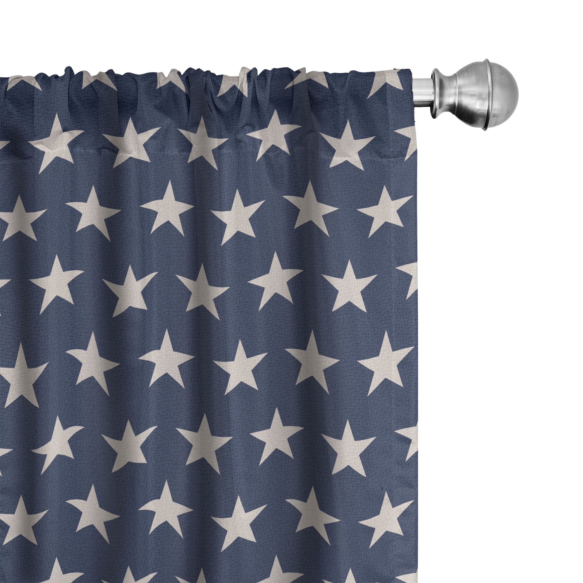 Ambesonne Star Curtains, Patriotic Freedom, Pair of 28"x95", Violet ...