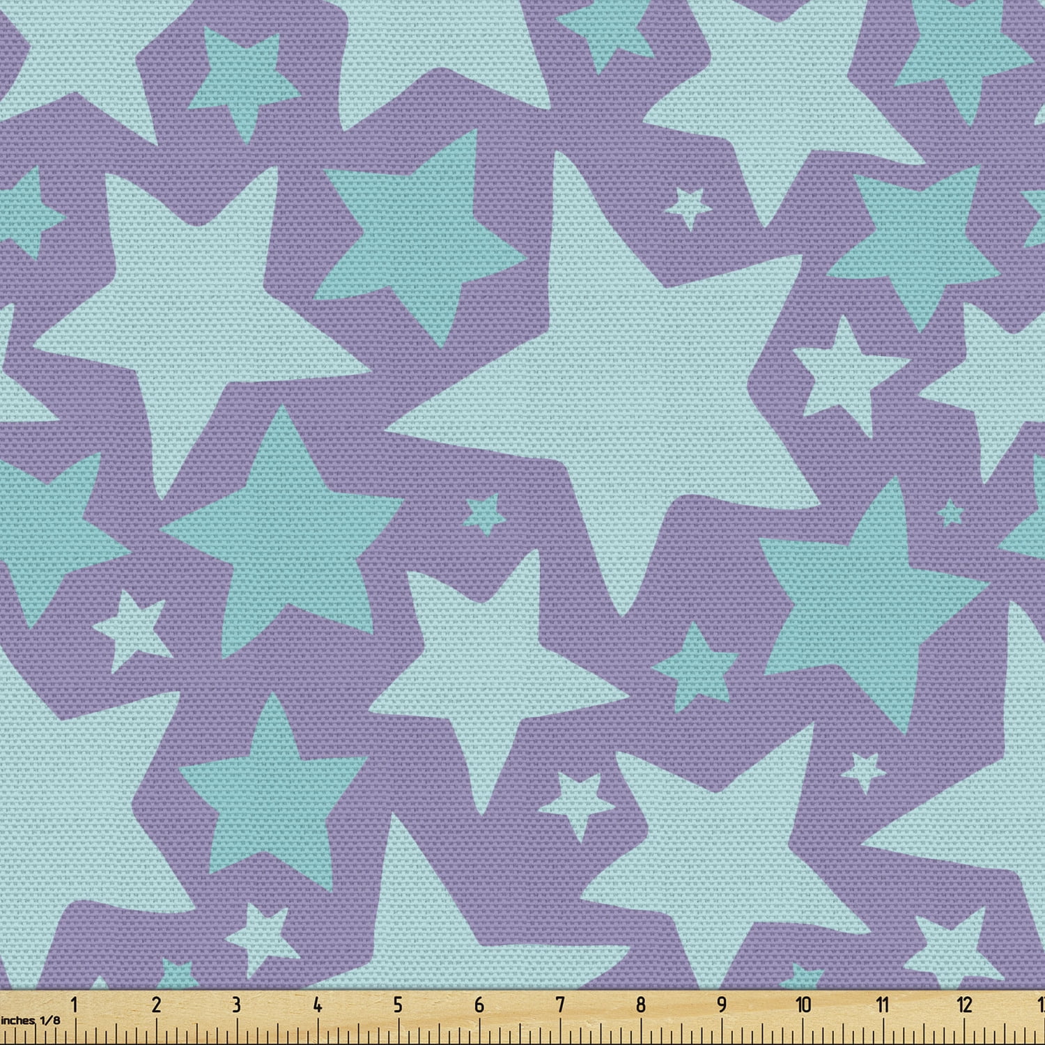 Ambesonne Star Fabric by the Yard Upholstery, Hand Drawn Composition ...