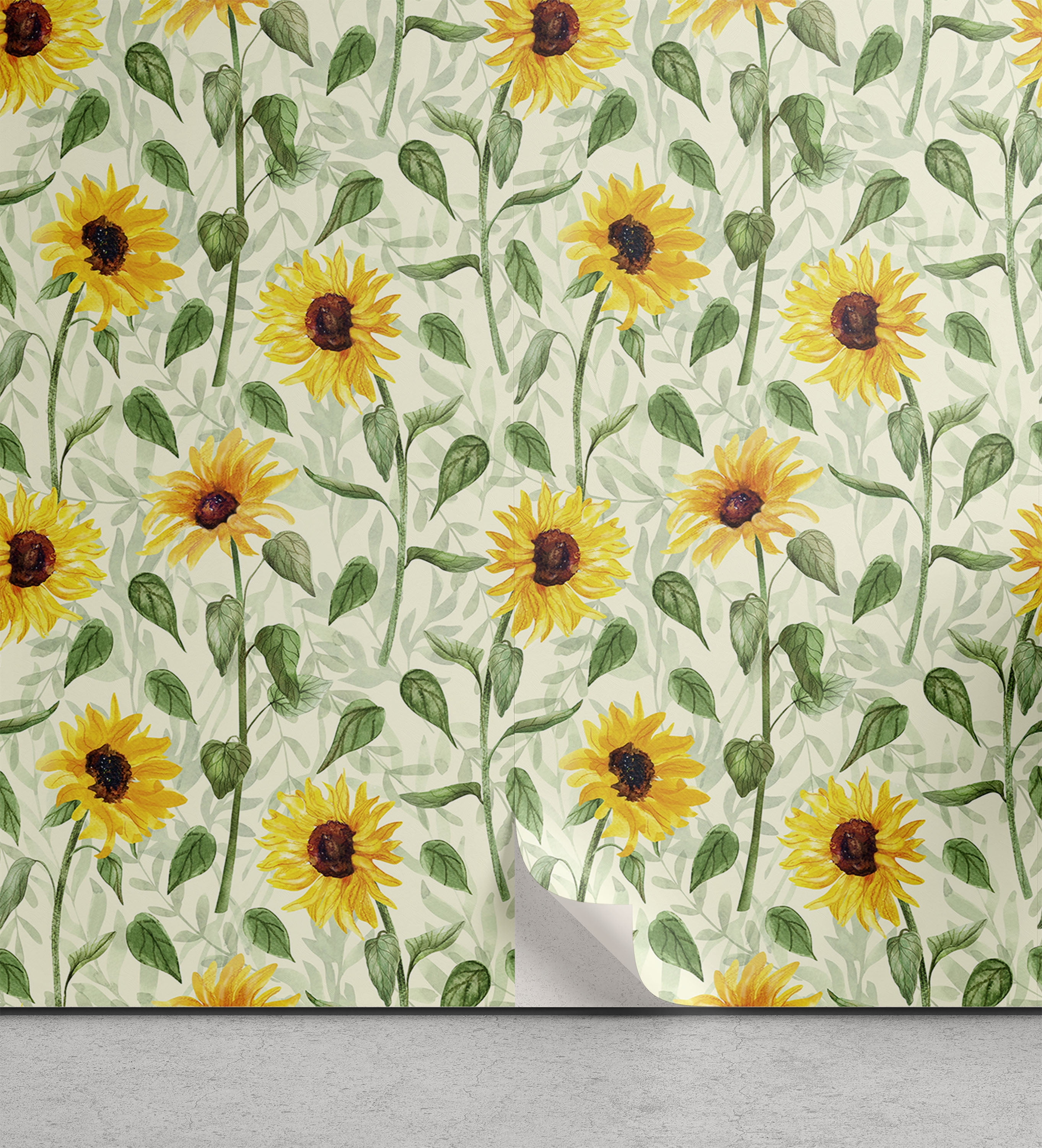 Ambesonne Sunflower Peel & Stick Wallpaper for Home, Summer Flowers ...