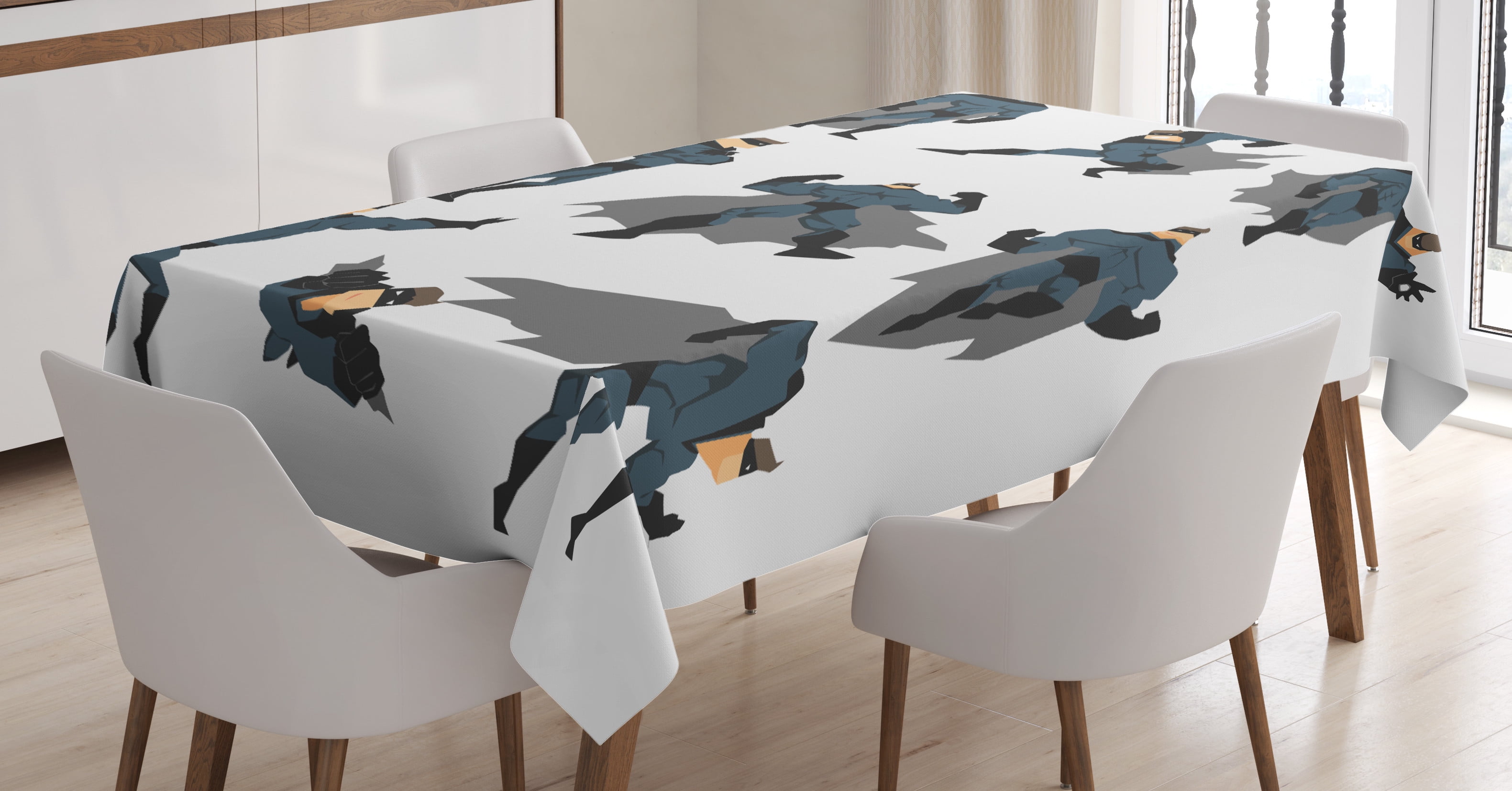 Ambesonne Superhero Tablecloth Rectangular Table Cover, Superpowered ...