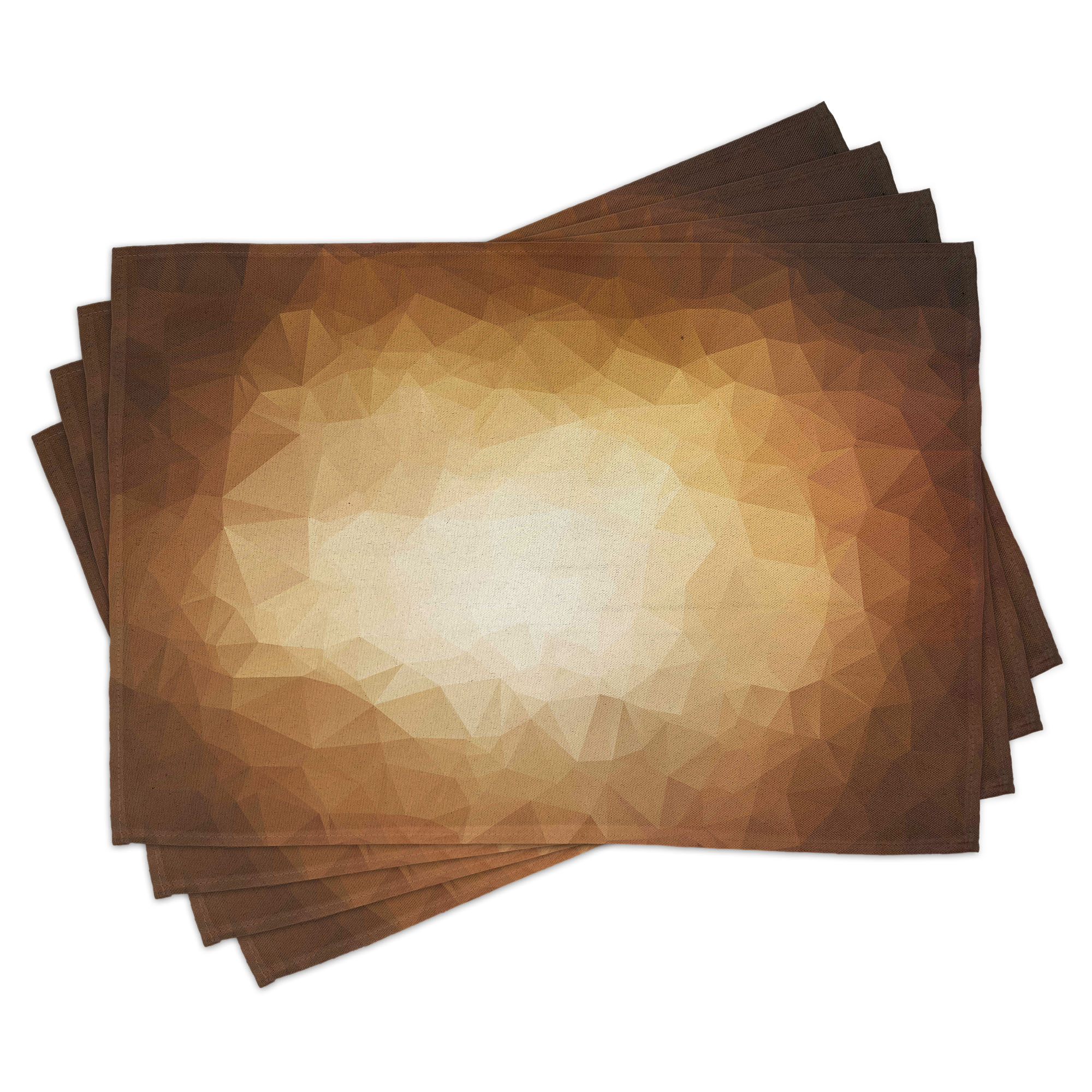 Ambesonne Tan Place Mats Set of 4, Mosaic Form Triangles Pattern ...