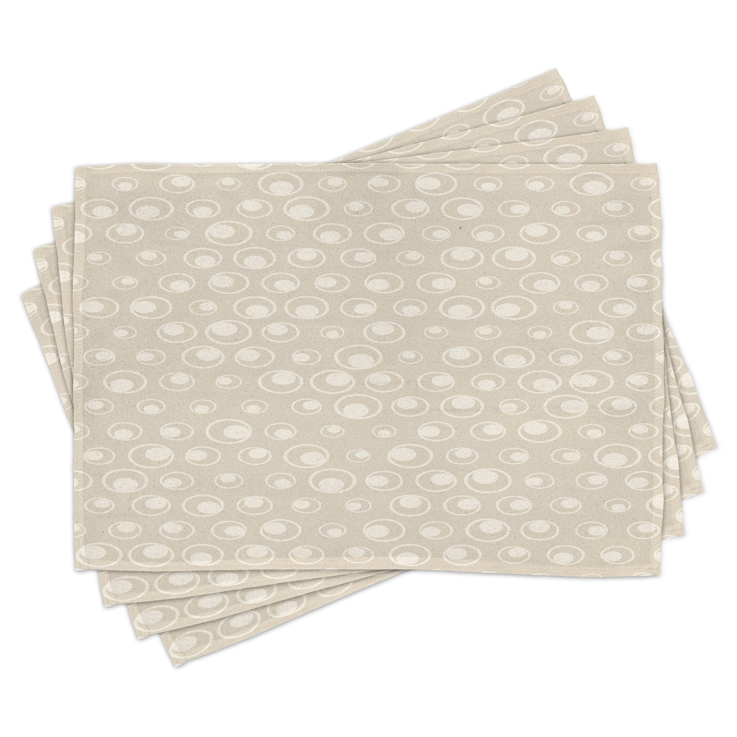 Ambesonne Tan Place Mats Set of 4, Water Inspired Bubble Forms ...