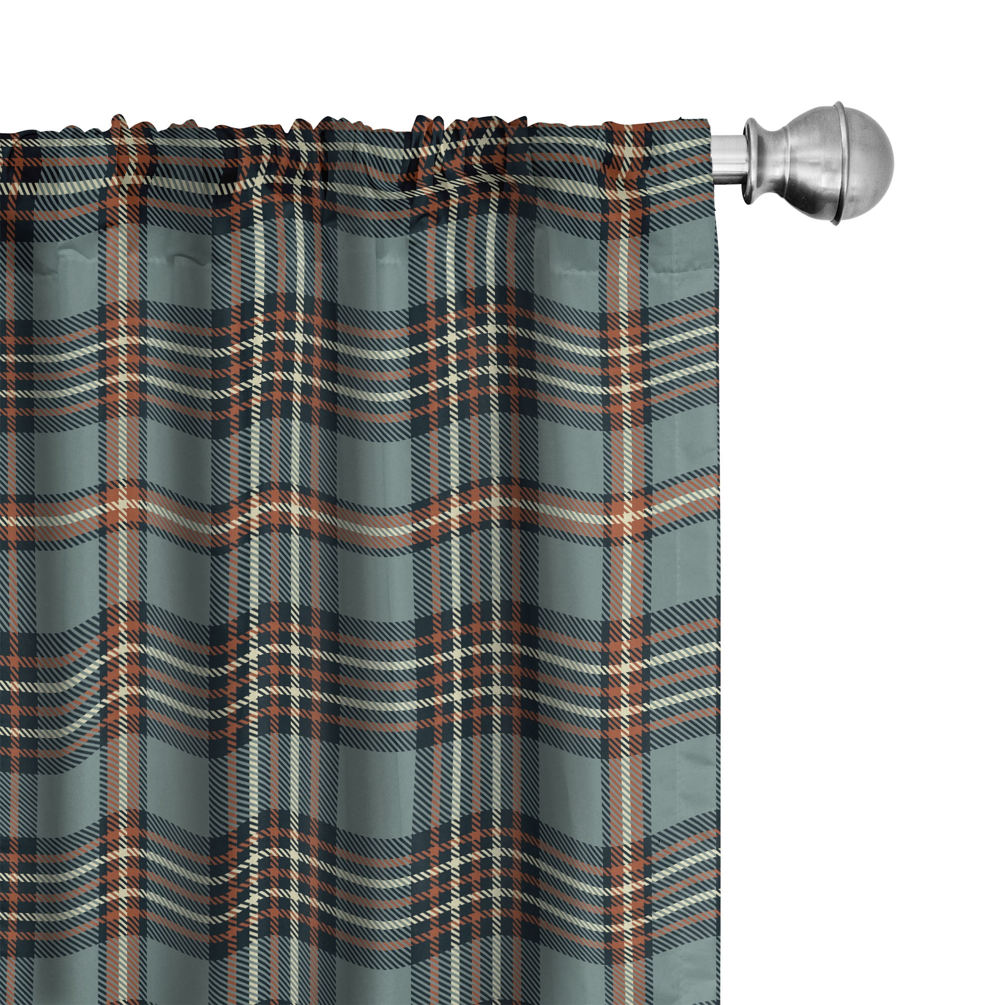 Ambesonne Tartan Window Curtains, Traditional Scottish Plaid, Each 28 ...