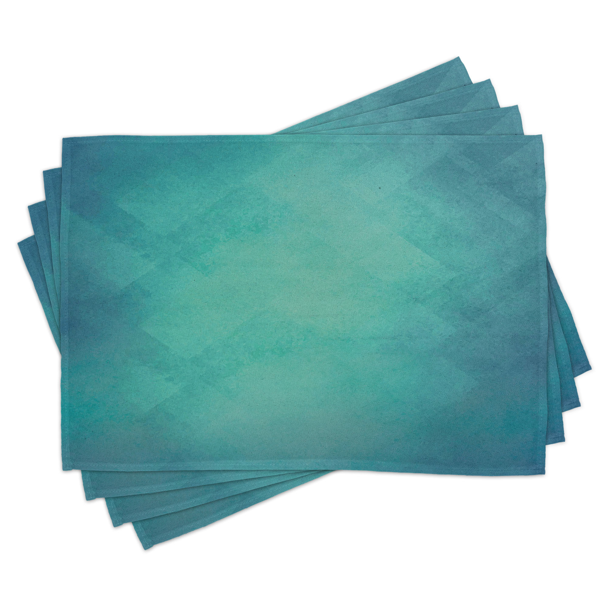 Ambesonne Teal Place Mats Set of 4, Retro Grunge Tranquil, Standard ...