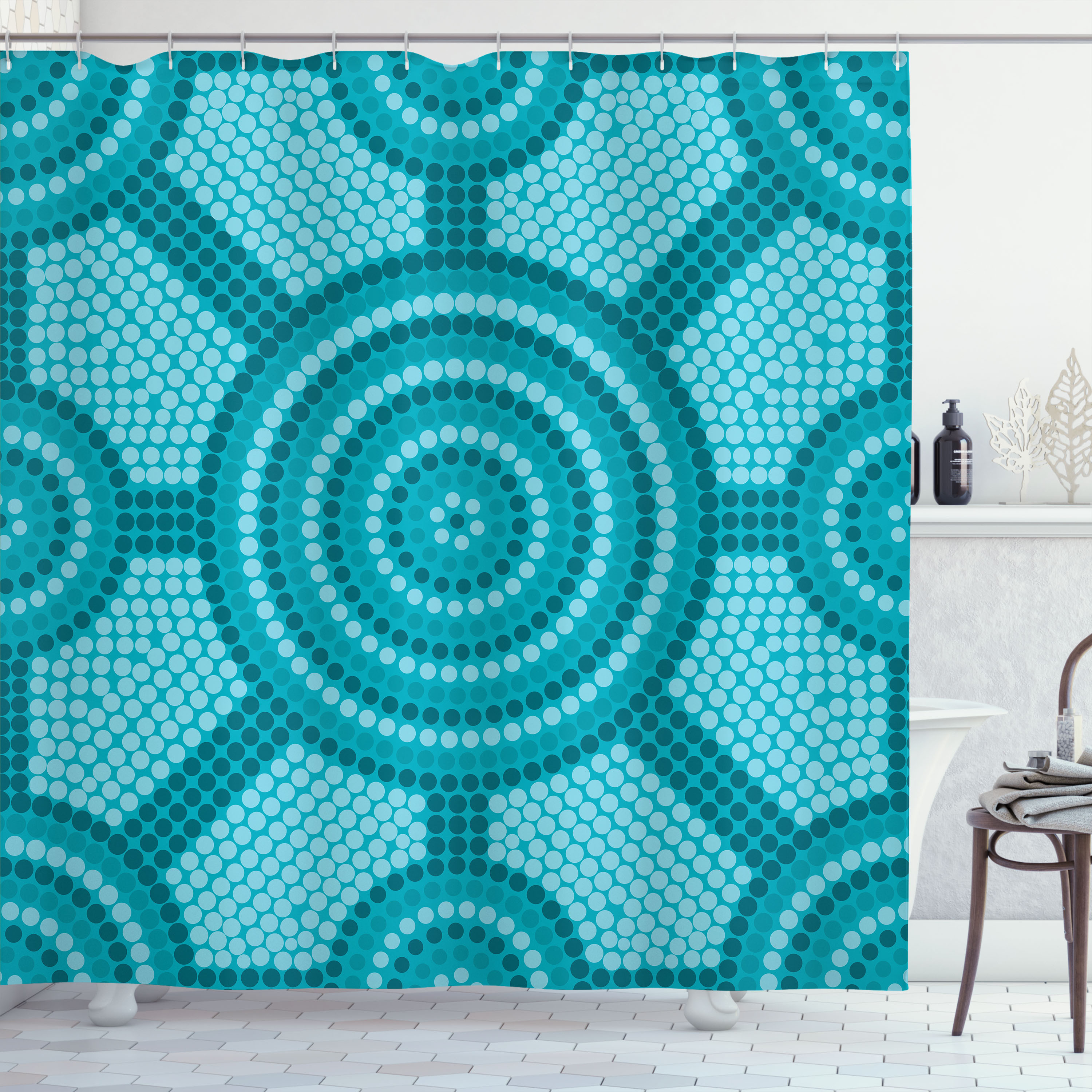 Ambesonne Teal Shower Curtain, Native Art, 69"Wx70"L, Teal - Walmart.com