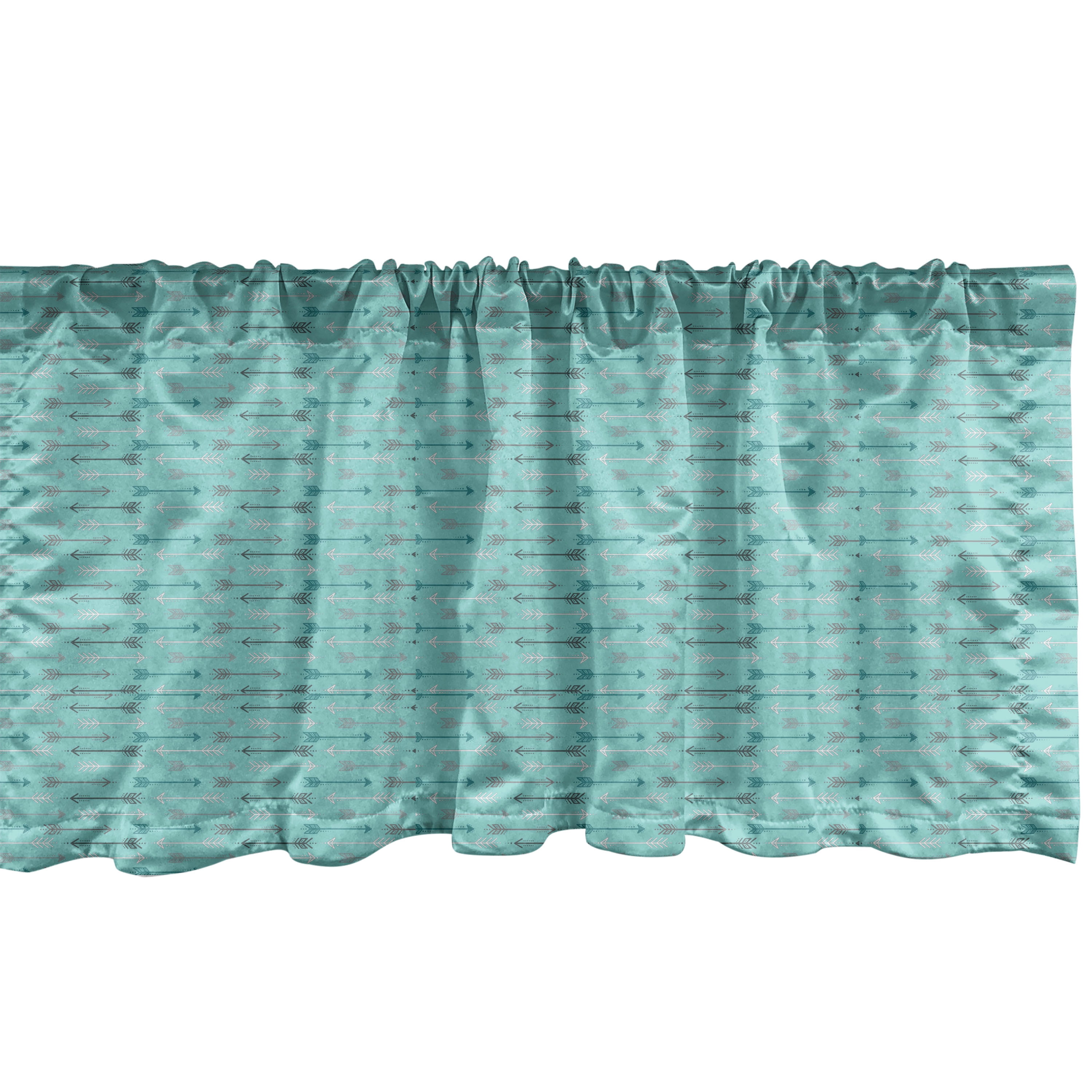 Ambesonne Teal Window Valance, Vintage Arrows Colorful, 54" X 12 ...