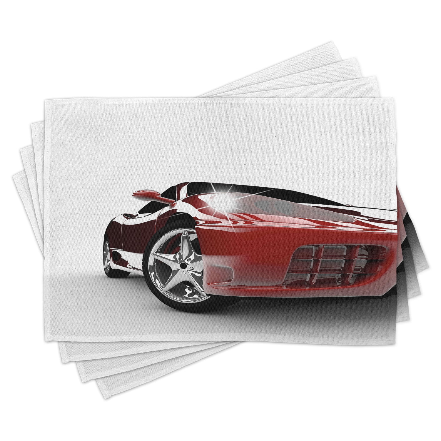Ambesonne Teen Room Place Mats Set of 4, Modern Automobile Car ...