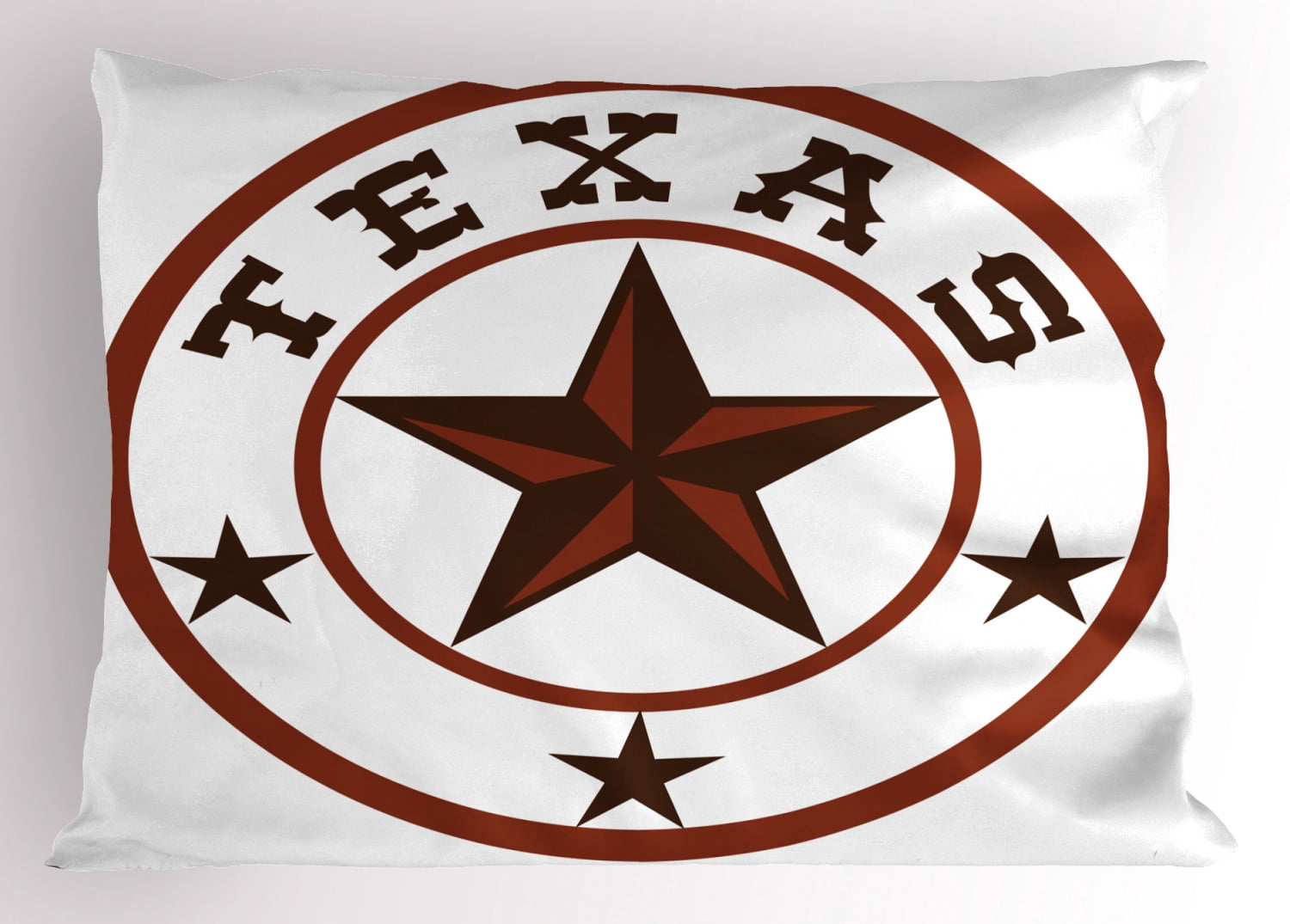 Ambesonne Texas Star Pillow Sham, Lone Star State, 26" X 20", Dark ...