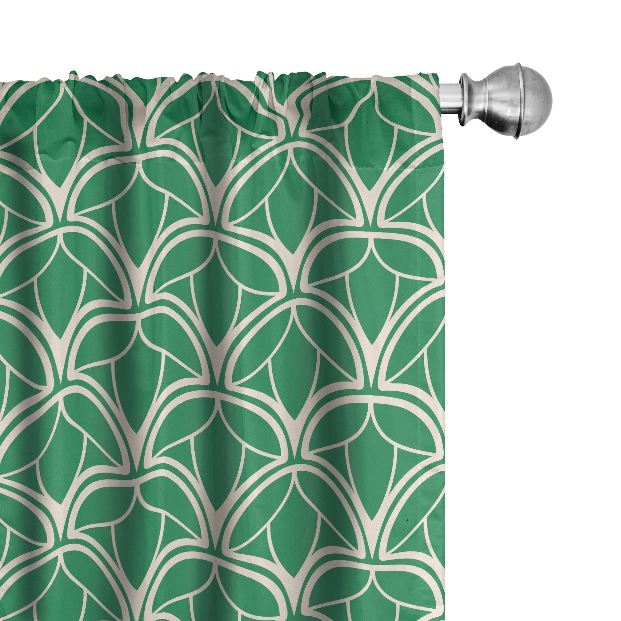 Ambesonne Tile Pattern 4-Panel Curtains, Geometric Line Drawing, 56"x84 ...